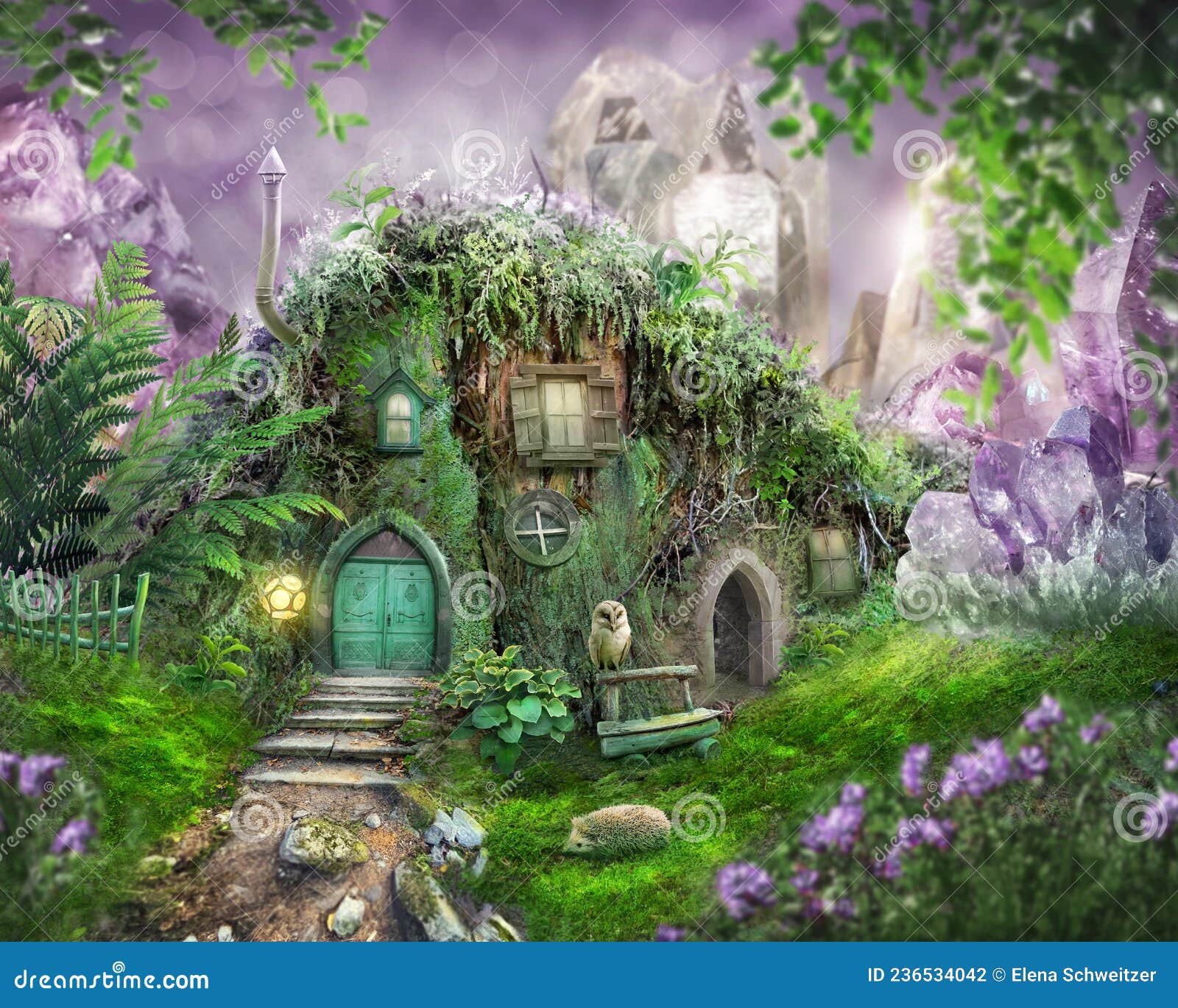 Petite maison magique illustration stock. Illustration du couleur ...