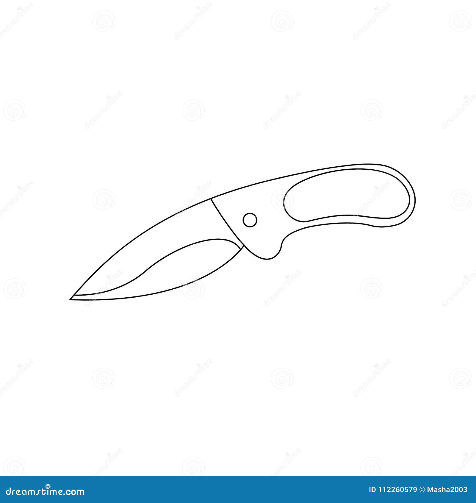 Petite Page De Coloration D'ensemble De Couteau Illustration Stock ...