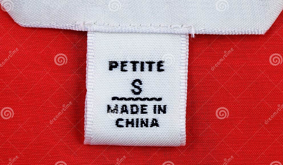 Petite-size clothing label stock photo. Image of clothes - 15597828