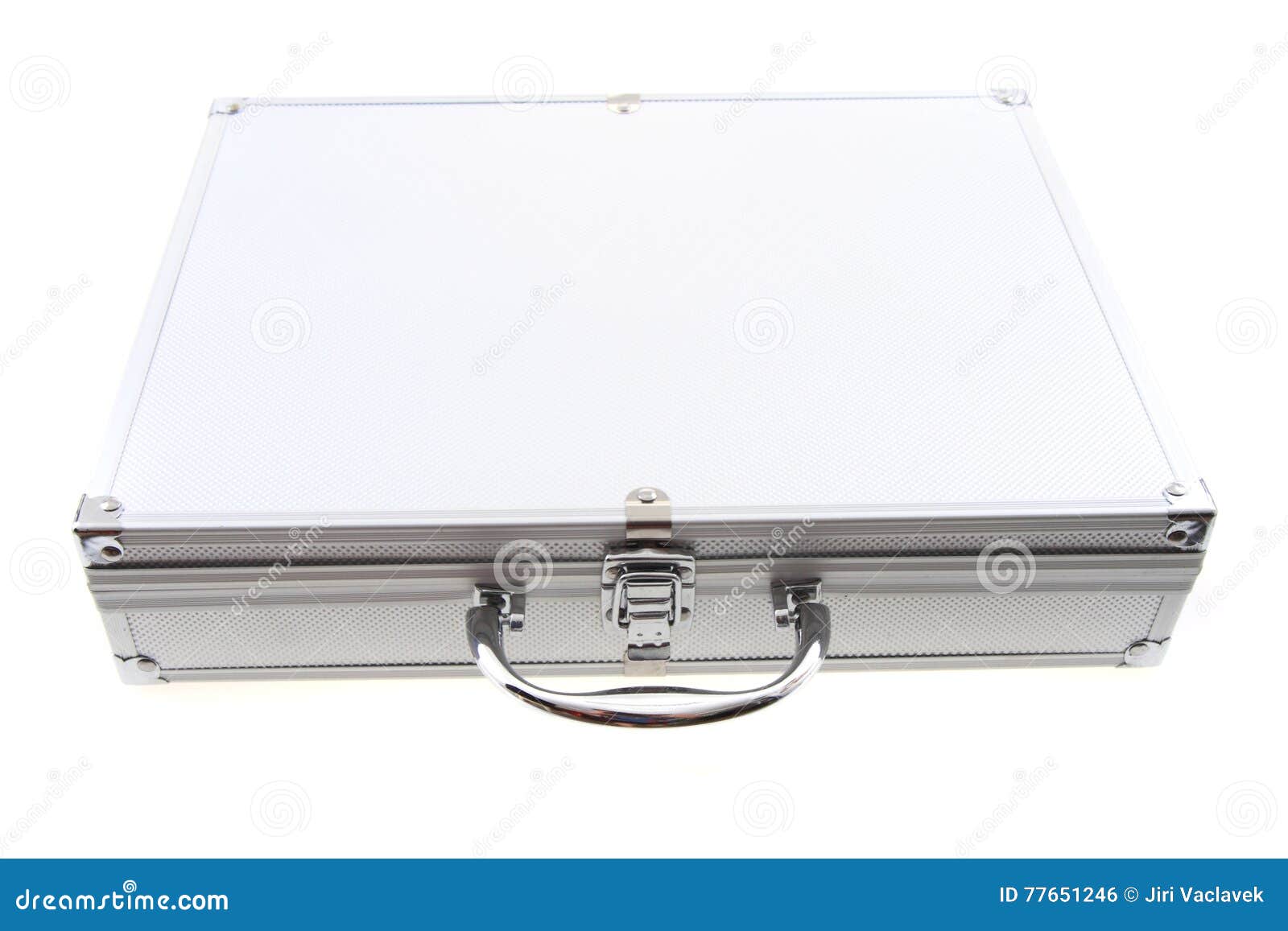 Petite valise en aluminium photo stock. Image du garantie - 77651246