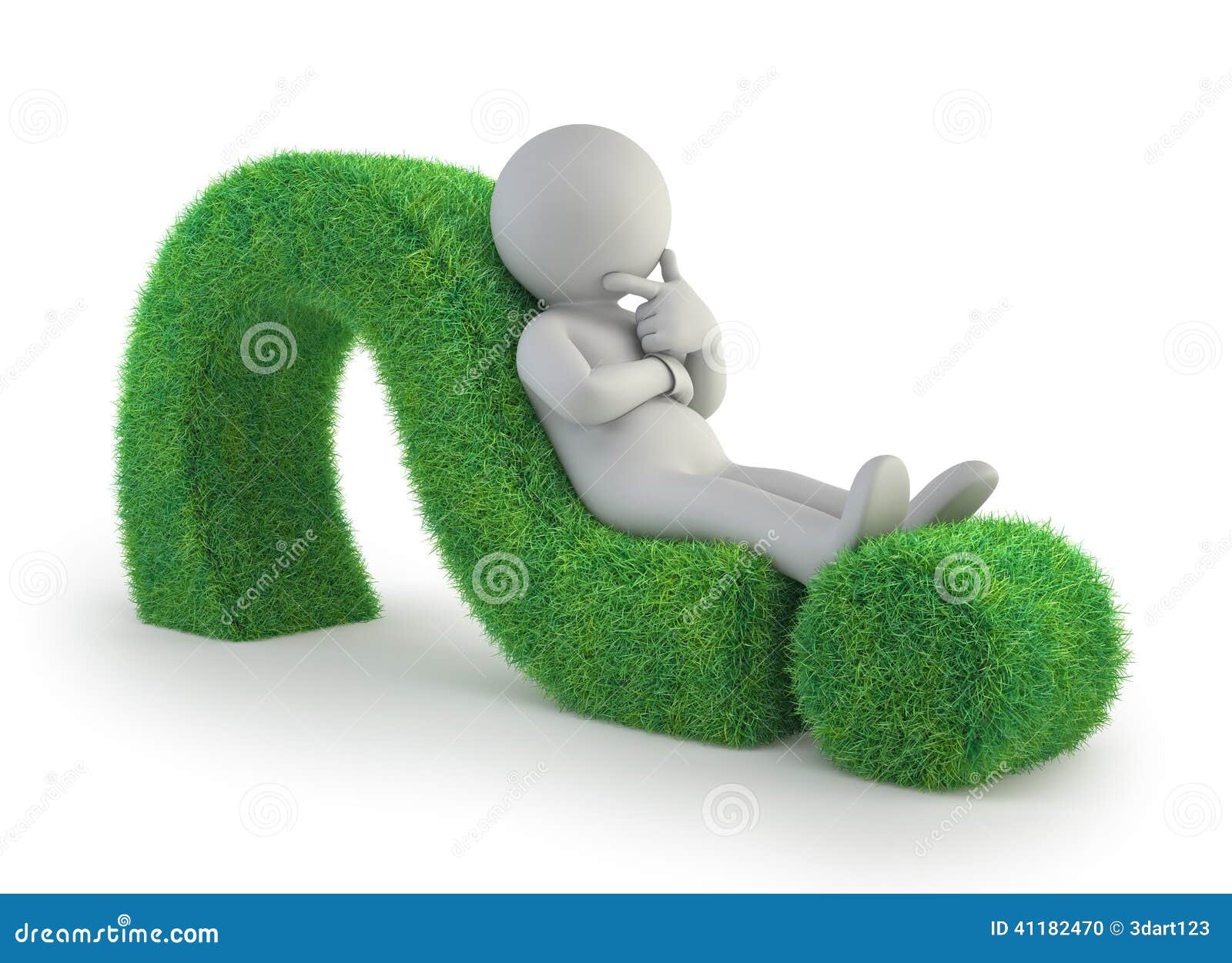 Petites Personnes 3d - Se Trouvant Sur Un Point D'interrogation Vert ... Petites Personnes 3d - Se Trouvant Sur Un Point D'interrogation Vert ...
