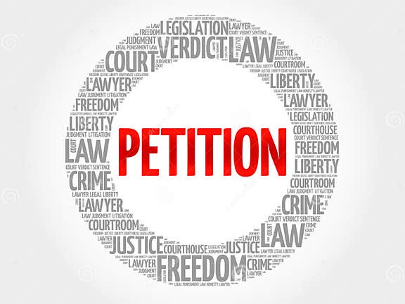 Petition word cloud stock illustration. Illustration of public - 207256680
