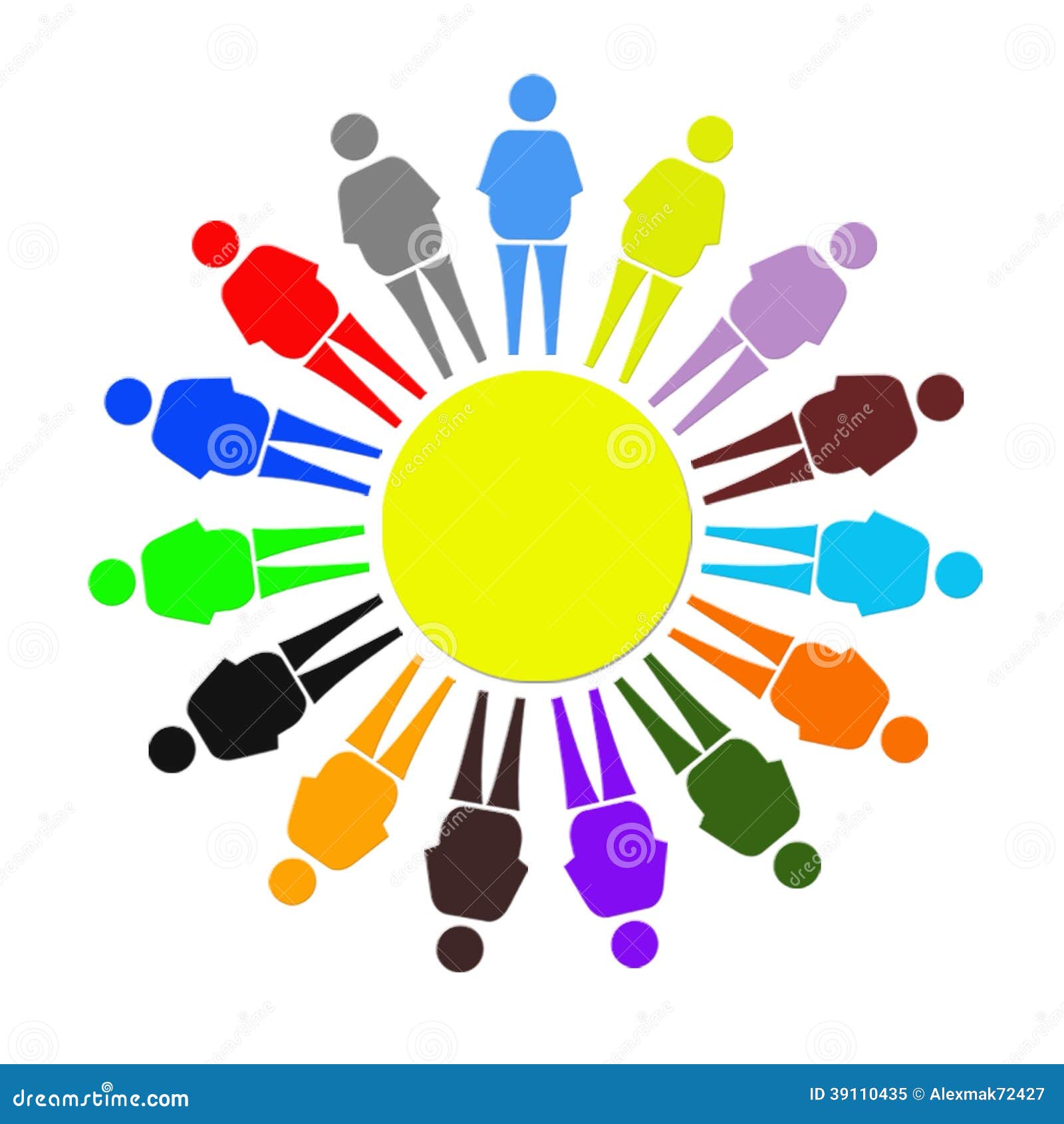 Petits Hommes Multicolores Comme Symbole De La Solidarité Illustration ...