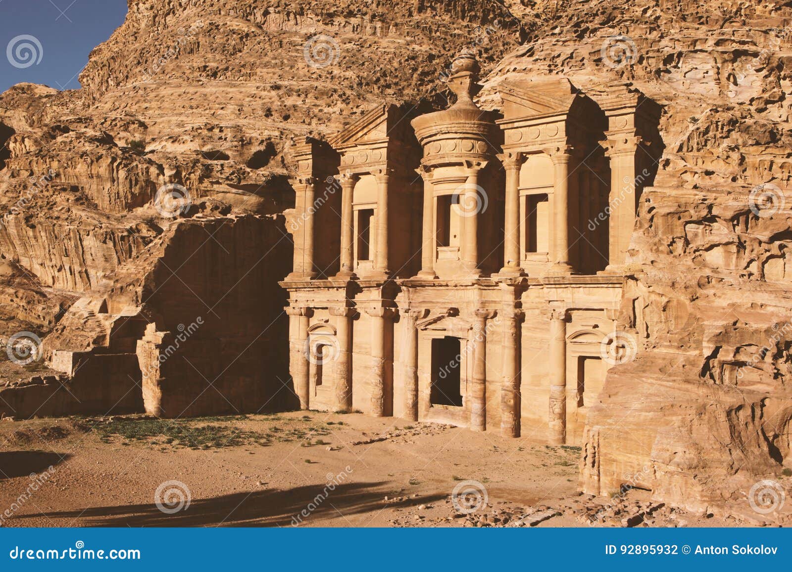 Petra ancient city. stock photo. Image of cities, horizontal - 92895932
