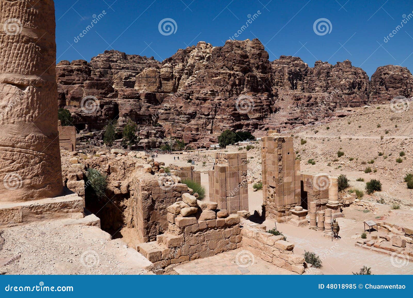 Petra in Jordan stock image. Image of archaeological - 48018985