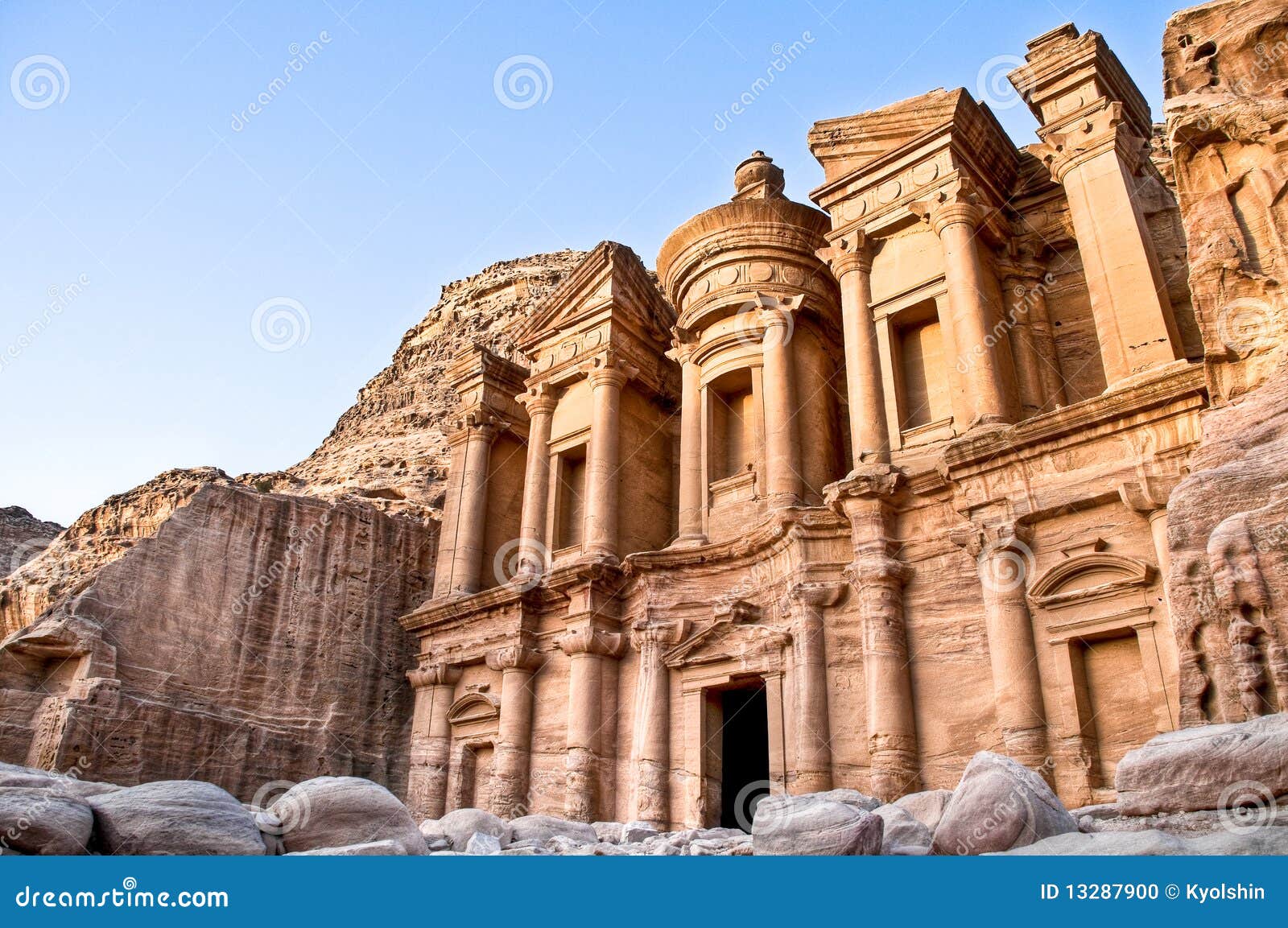 Petra monastery stock photo. Image of historical, building - 13287900