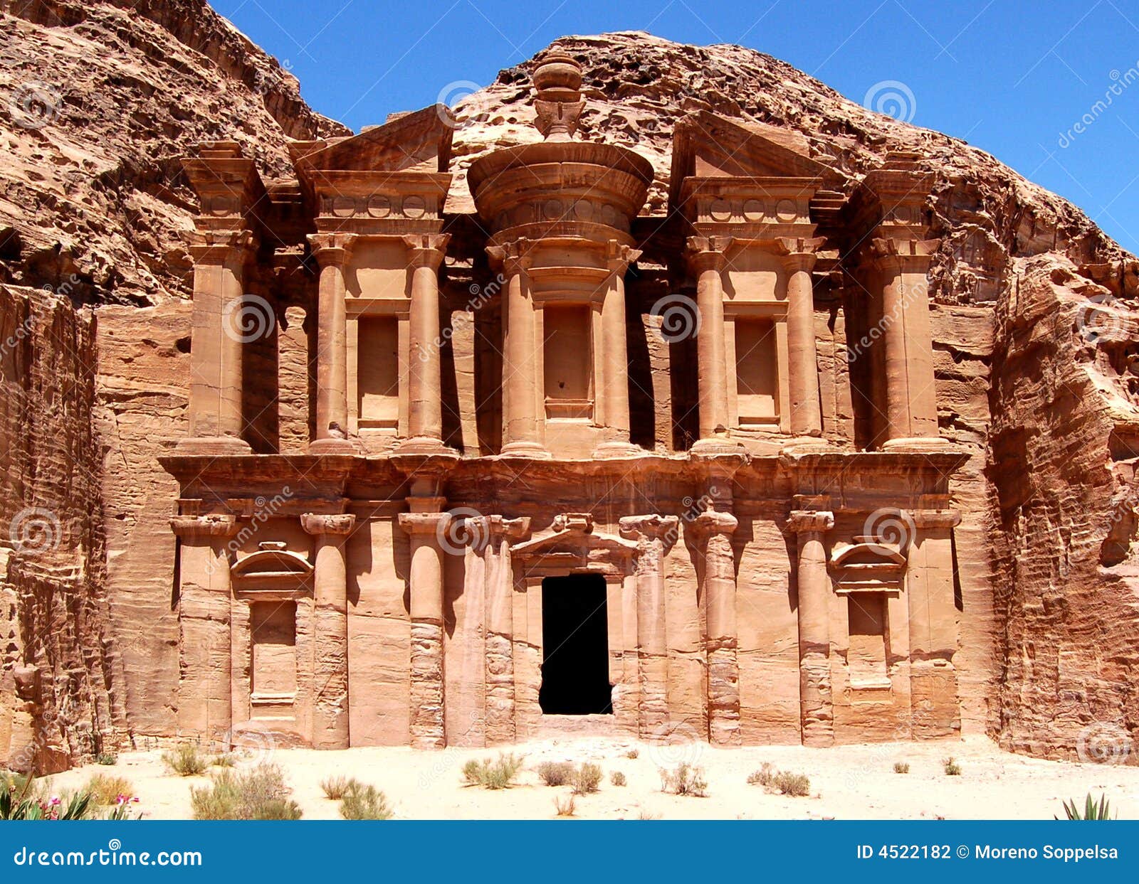 Petra, the Monastery stock photo. Image of wonders, archaelogical - 4522182