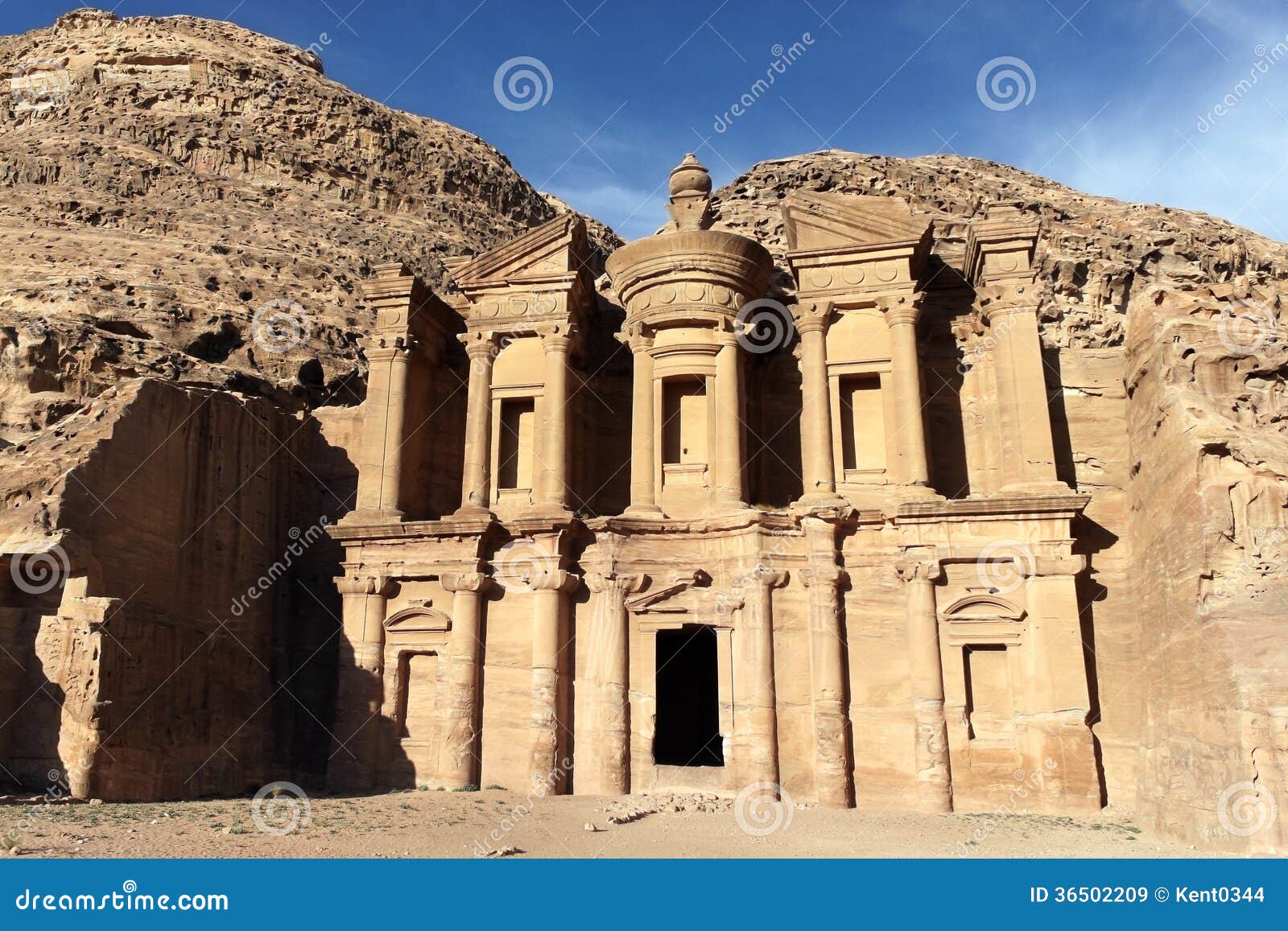 Petra monastery stock image. Image of blue, place, ancient - 36502209