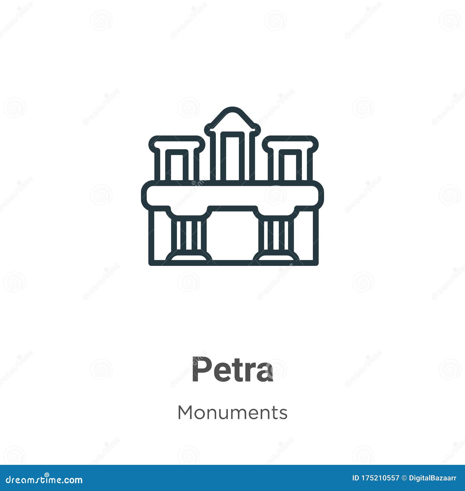 Petra Icon On White Background. Simple Element Illustration From ...