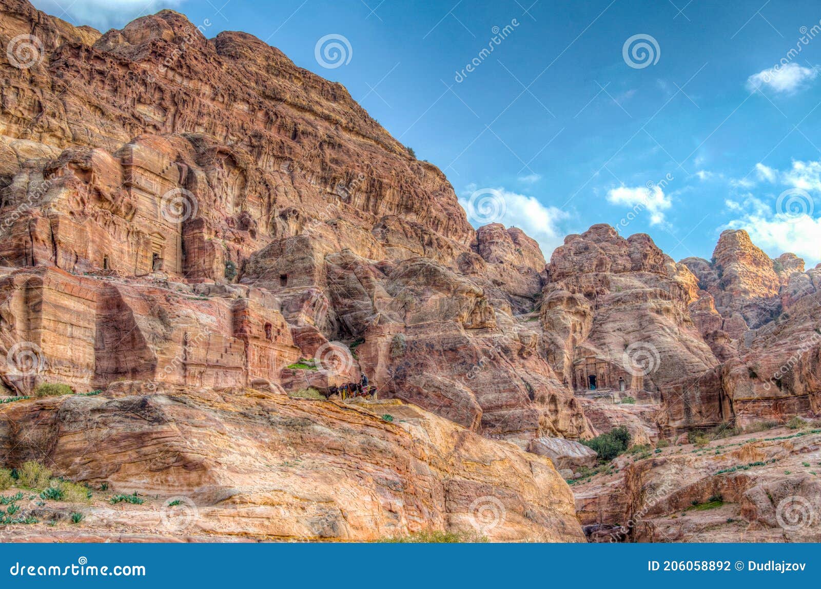 Petra valley in Jordan stock photo. Image of landscape - 206058892
