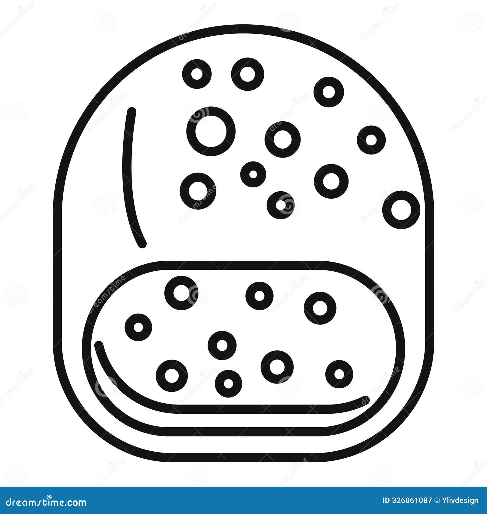 Petri Dish With Agar For Growing Bacteria Under Microscope Cartoon ...