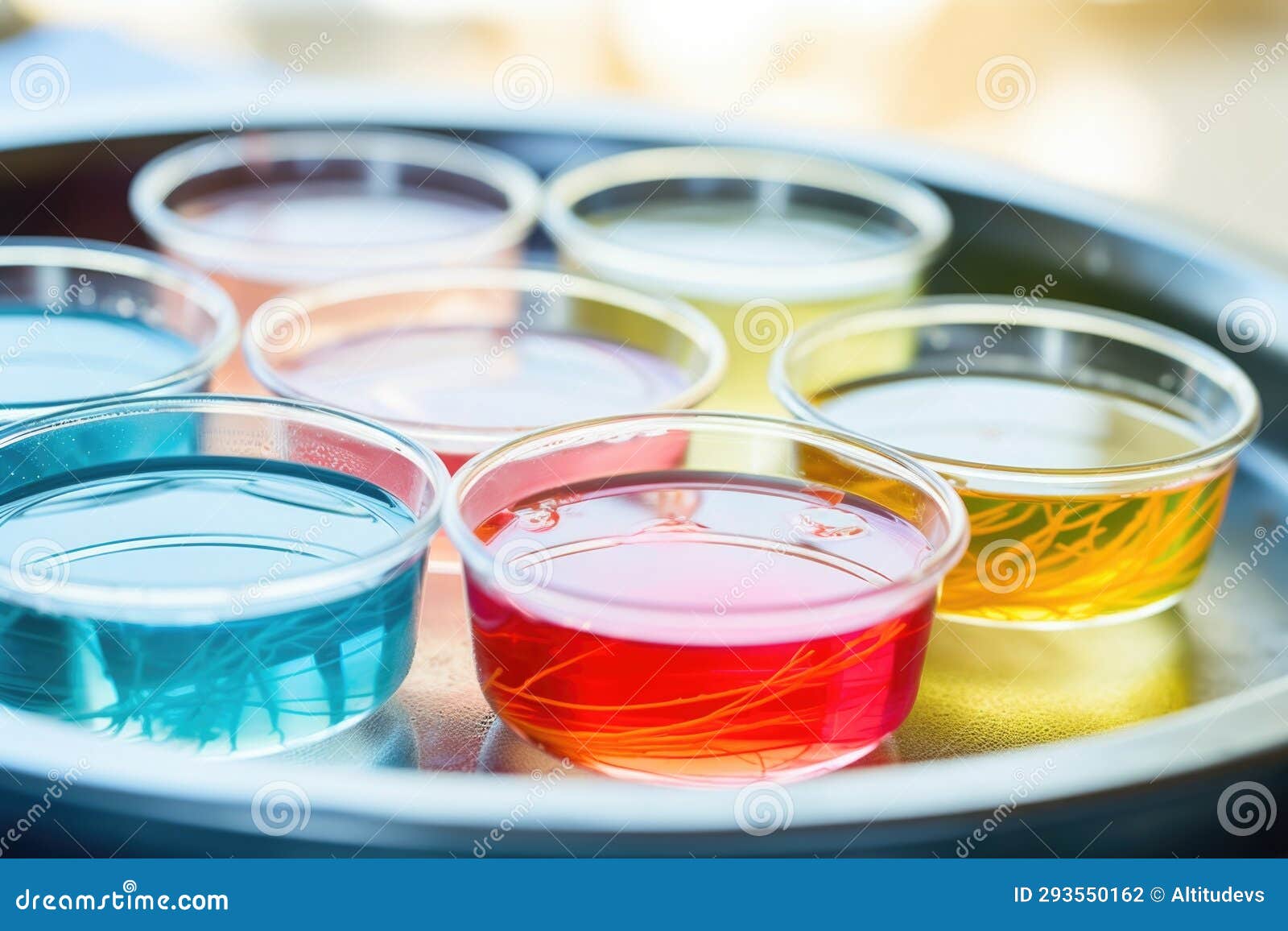 Petri Dish with Developing Bacterial Culture Stock Illustration ...