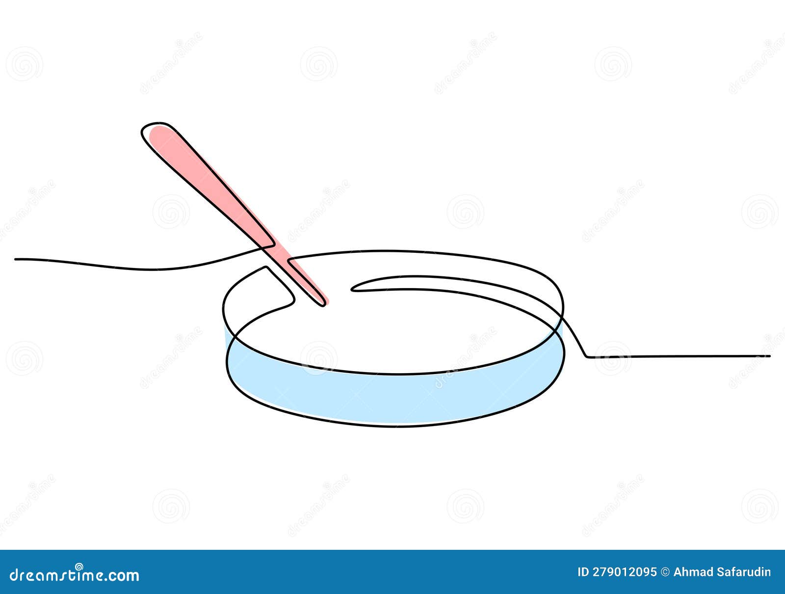 Petri Dish - Laboratory Equipment and Tools Object, One Line Drawing ...
