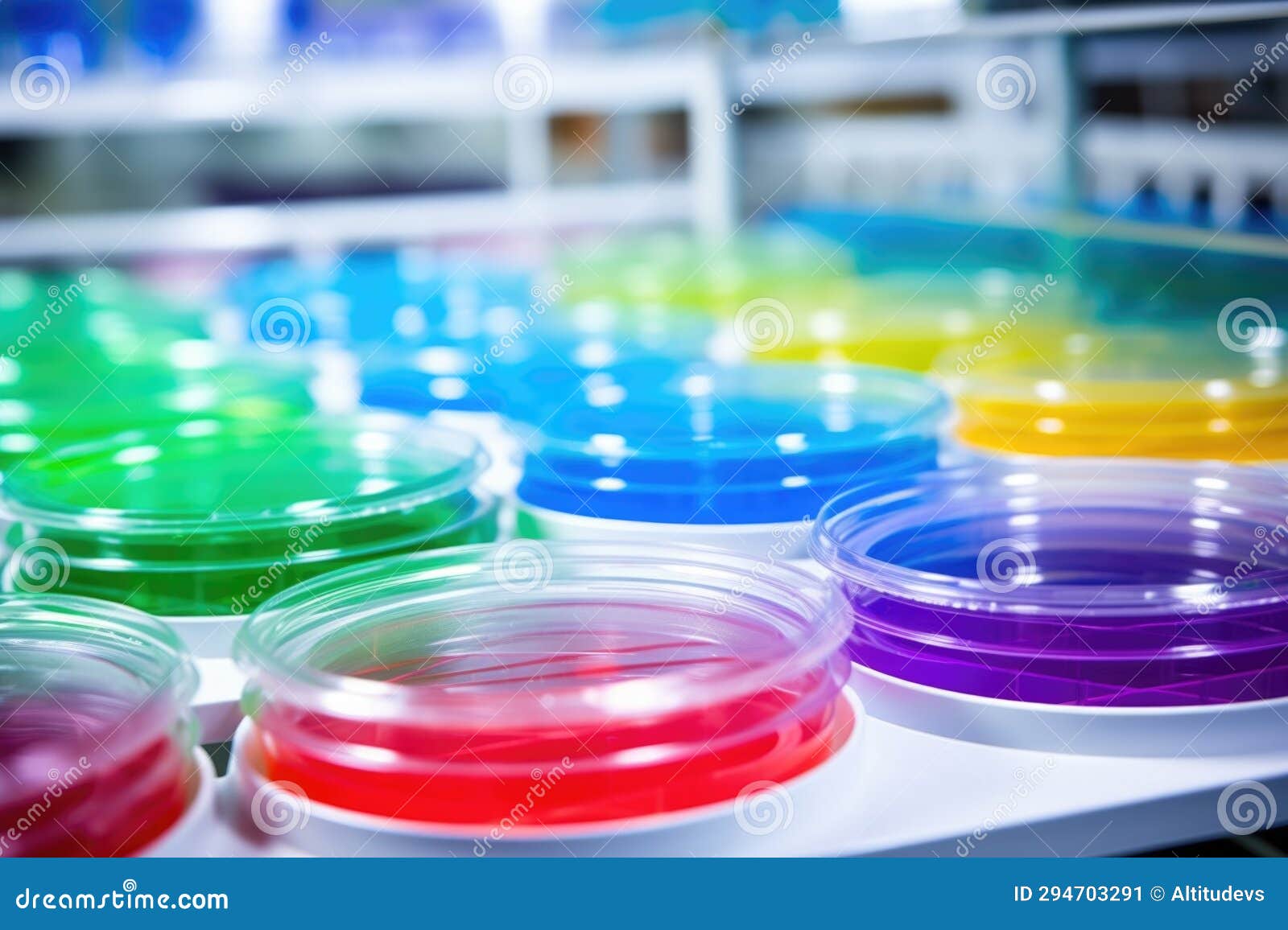 Petri Dishes Stacked in Clean Production Environment Stock Image ...