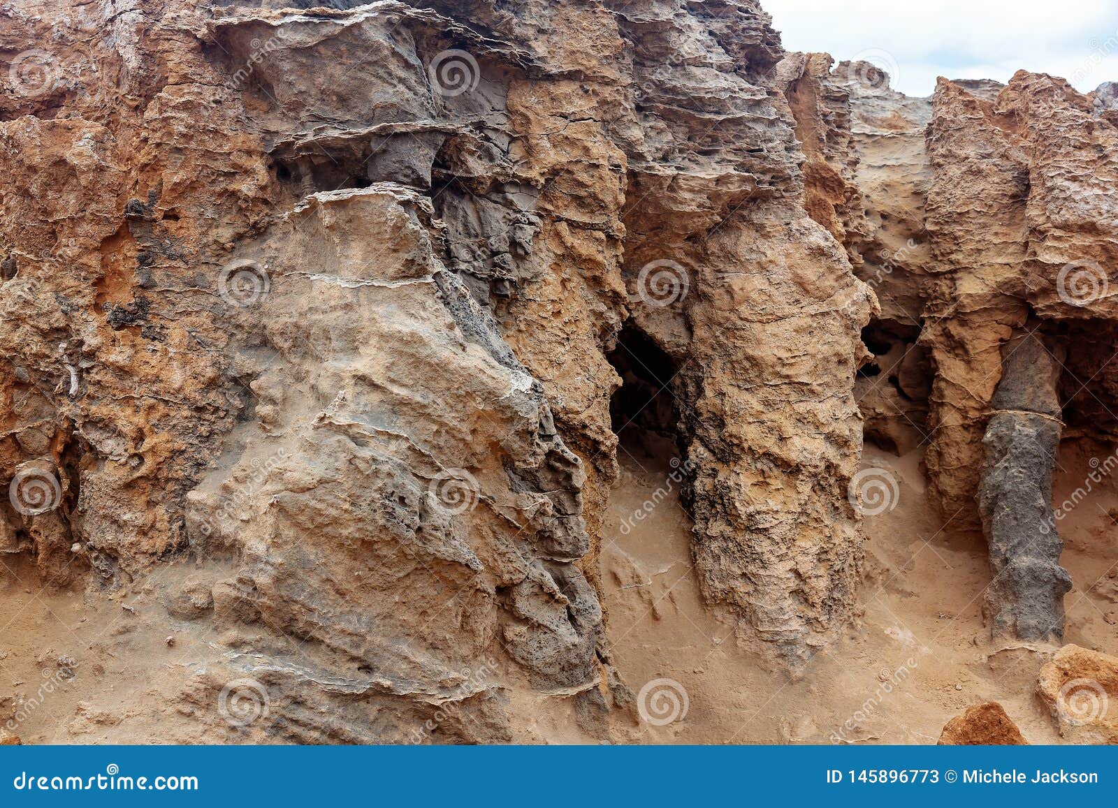The Petrified Forest on the Coast of Victoria Australia Stock Image ...