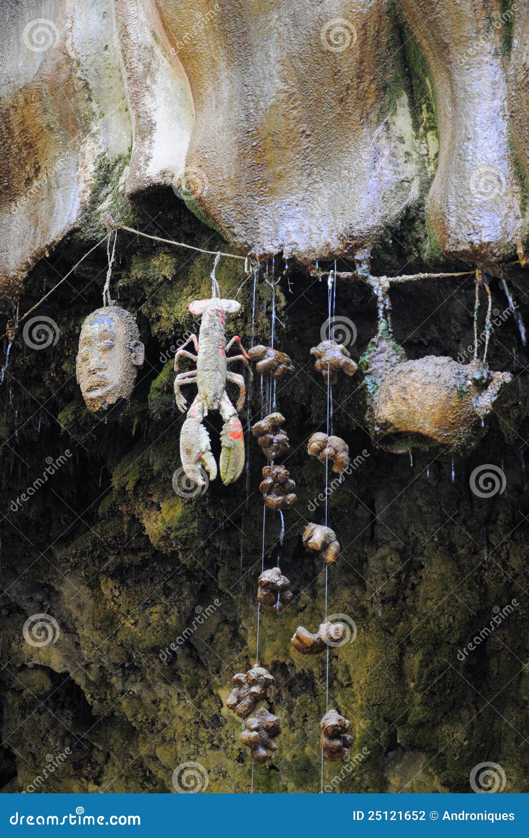 Petrifying Wall in Knaresborough, England Stock Photo - Image of ...