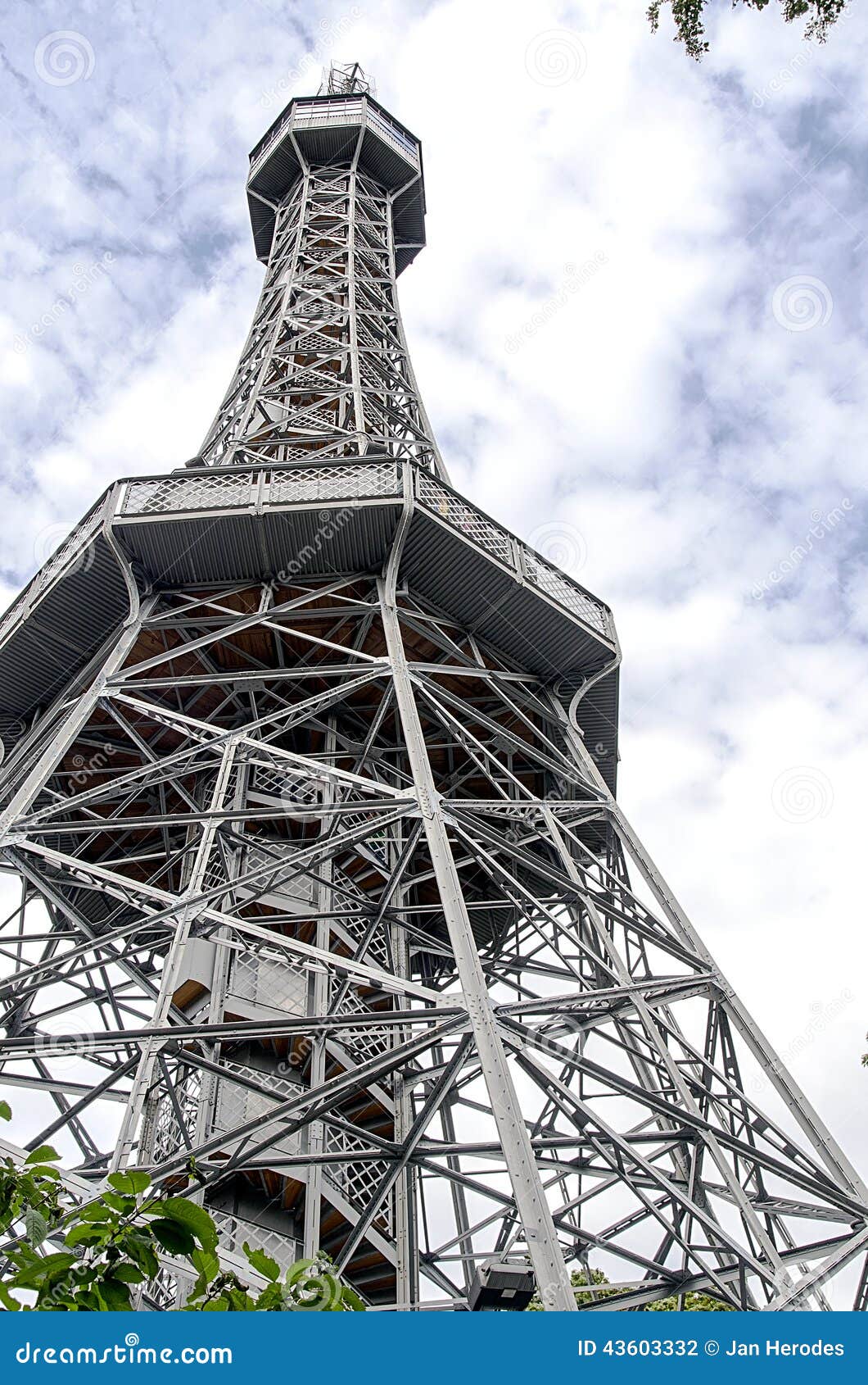 Petrin Tower in Prague stock photo. Image of communication - 43603332