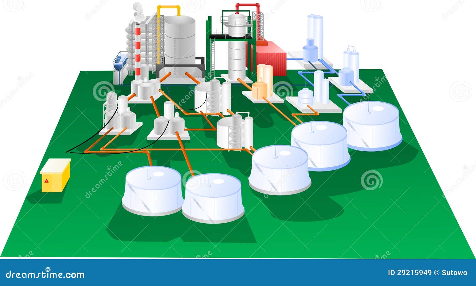 Petrochemical Illustration Operation Diagram Stock Illustration ...