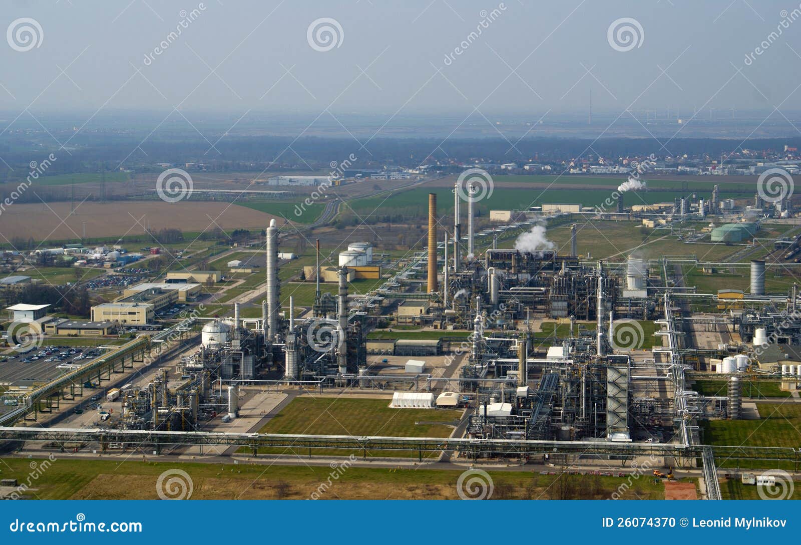 Petrochemical refinery stock photo. Image of pipe, burn - 26074370