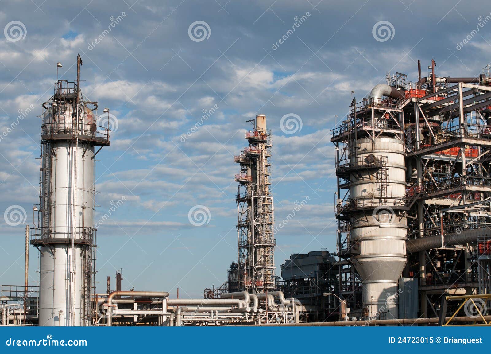 Petrochemical Refinery Plant Stock Image - Image of industry, factory ...