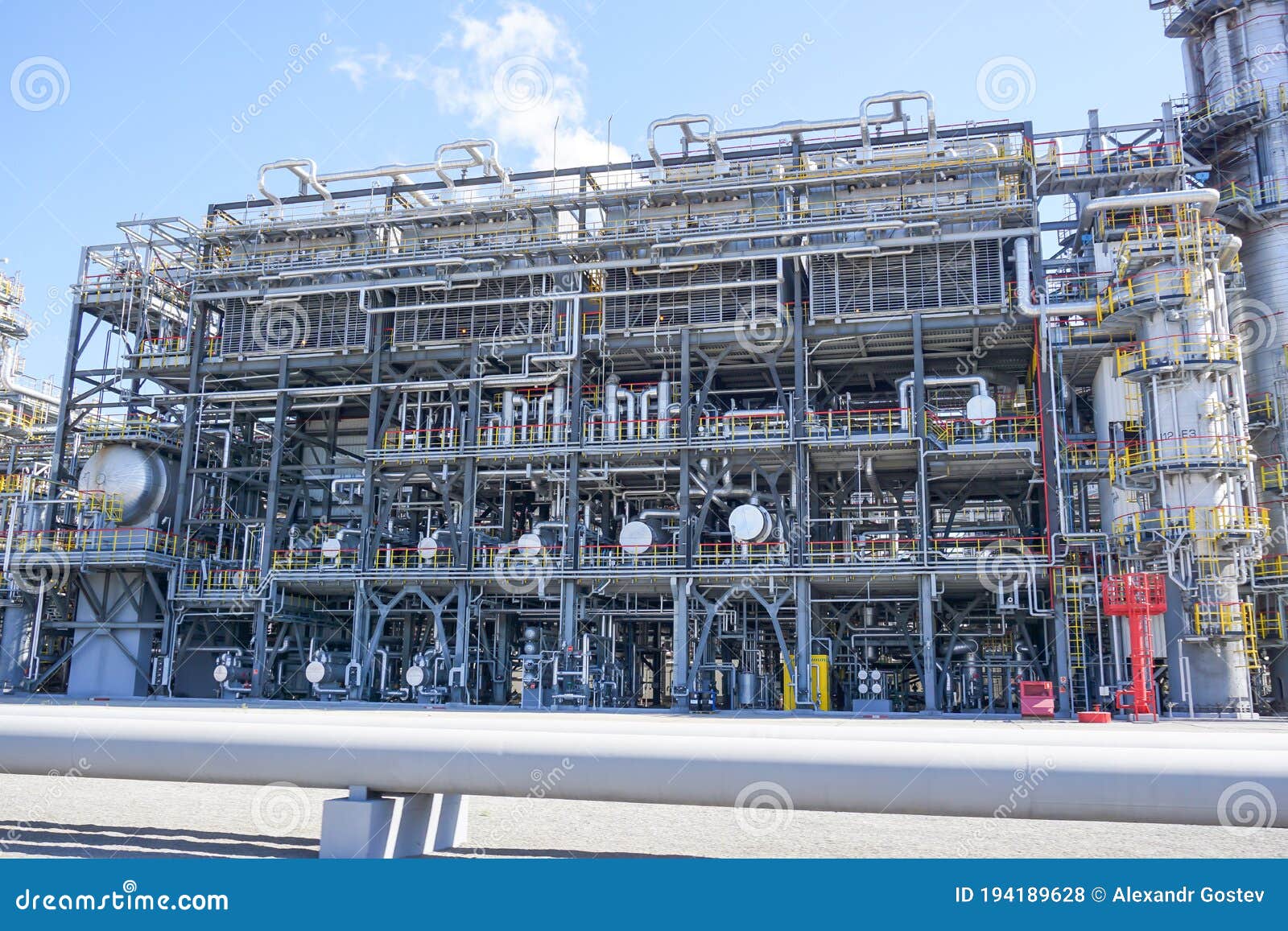 Petrochemistry. Gasoline Production Stock Photo - Image of installation ...