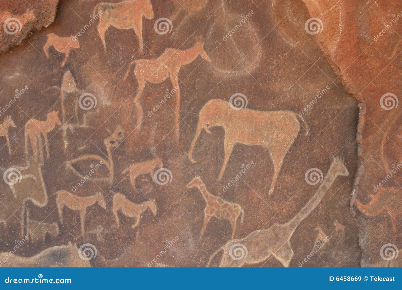 Petroglyph Cave Drawings stock image. Image of modern - 6458669