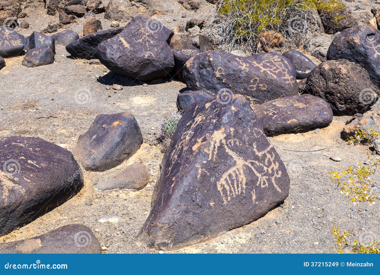 Petroglyph Site, Near Gila Bend, Arizona Stock Image - Image of site ...