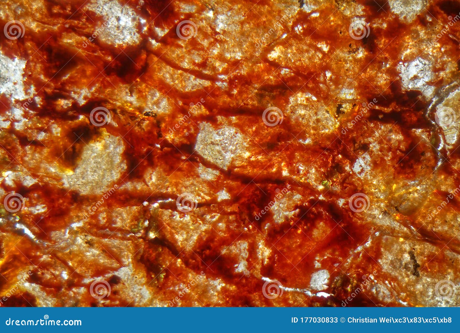 Petrographic Thin Section of an Iron Rich Laterite Soil Stock Image ...