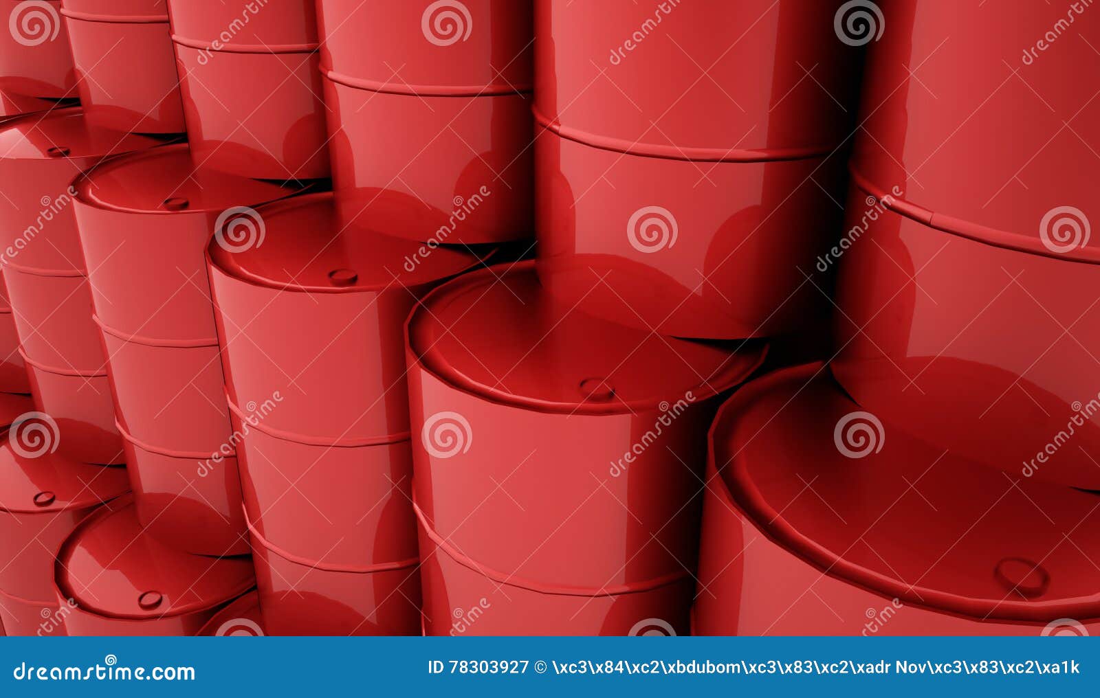 Petrol Barrels on White Background Rendered Stock Illustration ...
