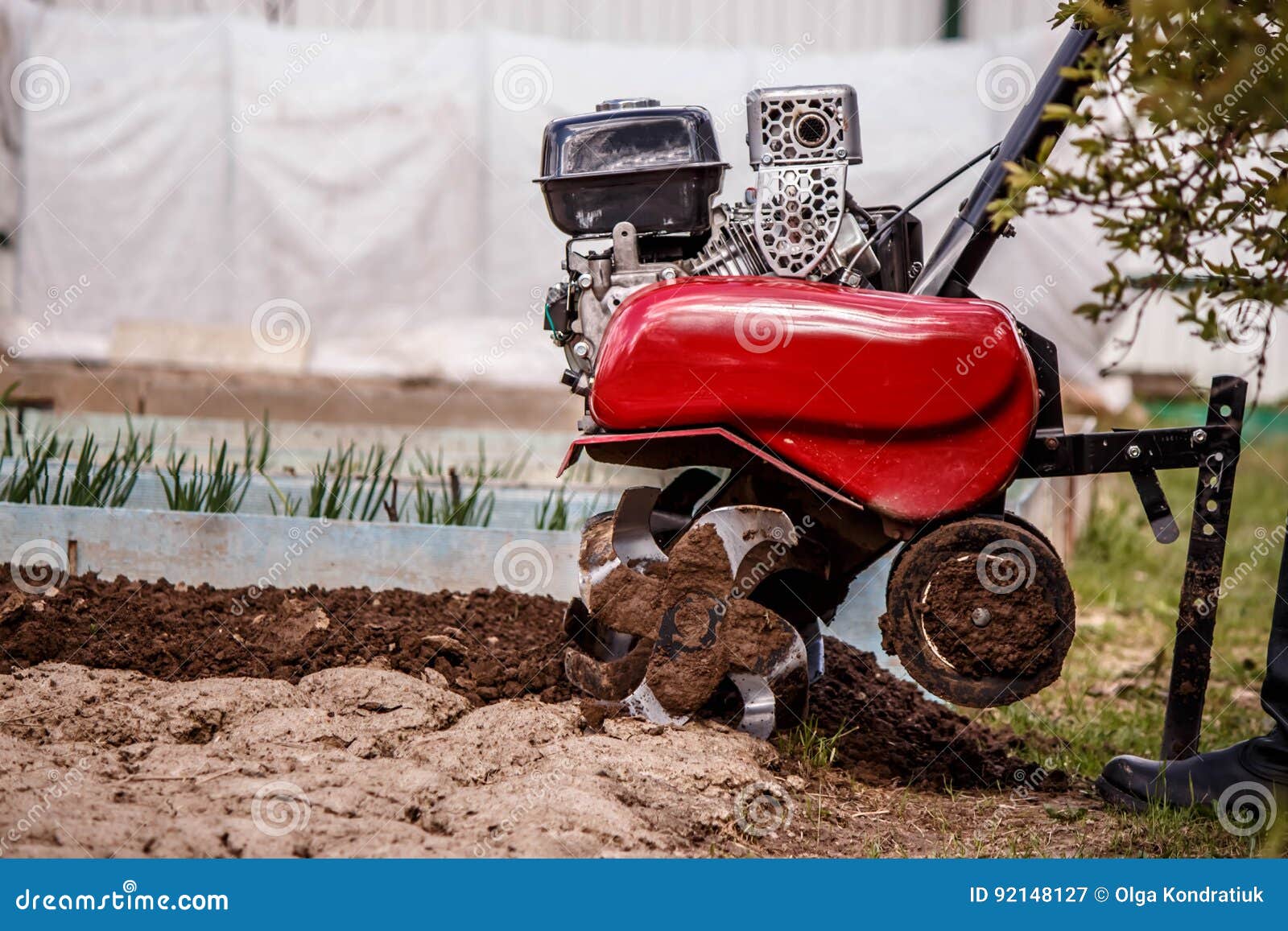 Farming Action With Tractor In Open Field Agriculture Content Sunny ...