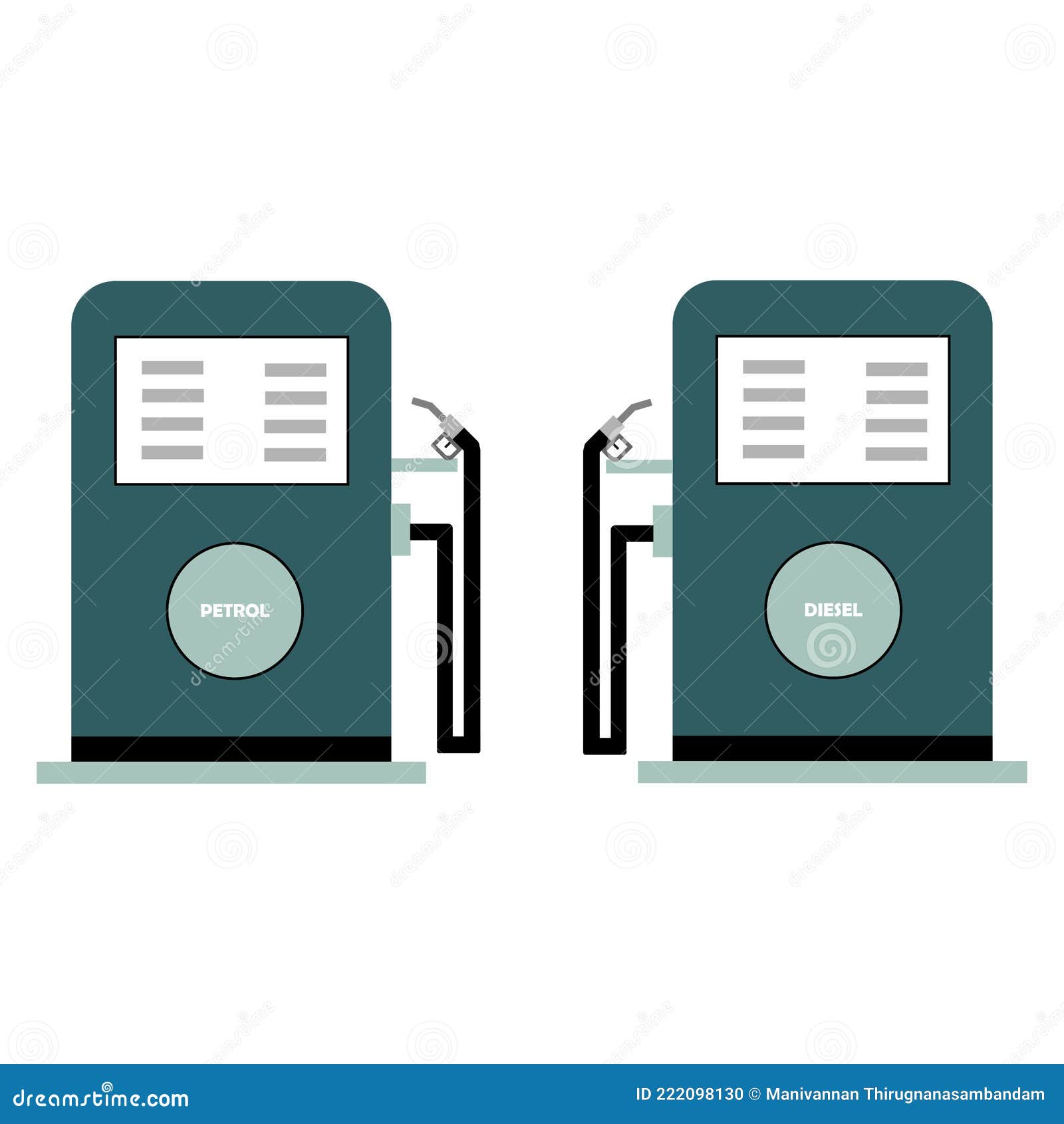 Fuel Filling Machine for Automobiles in a Gas Station. Petrol and ...