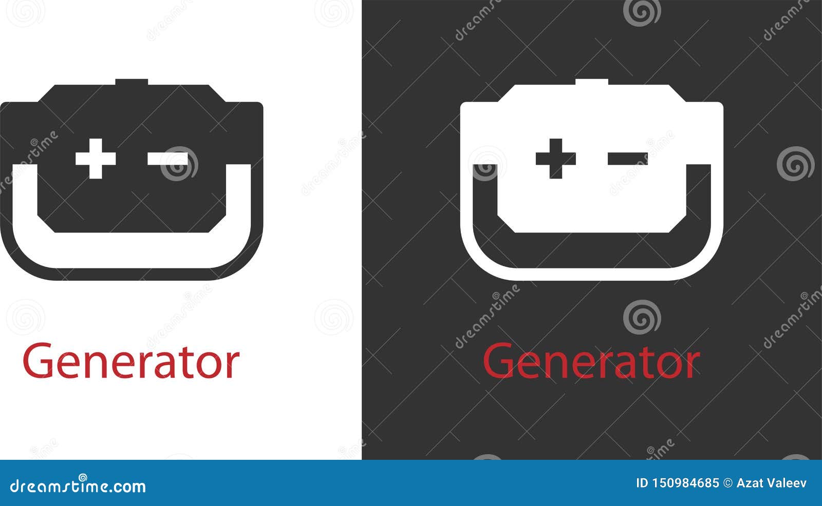 Petrol Generator Isolated Cartoon Set Icon. Vector Illustration ...