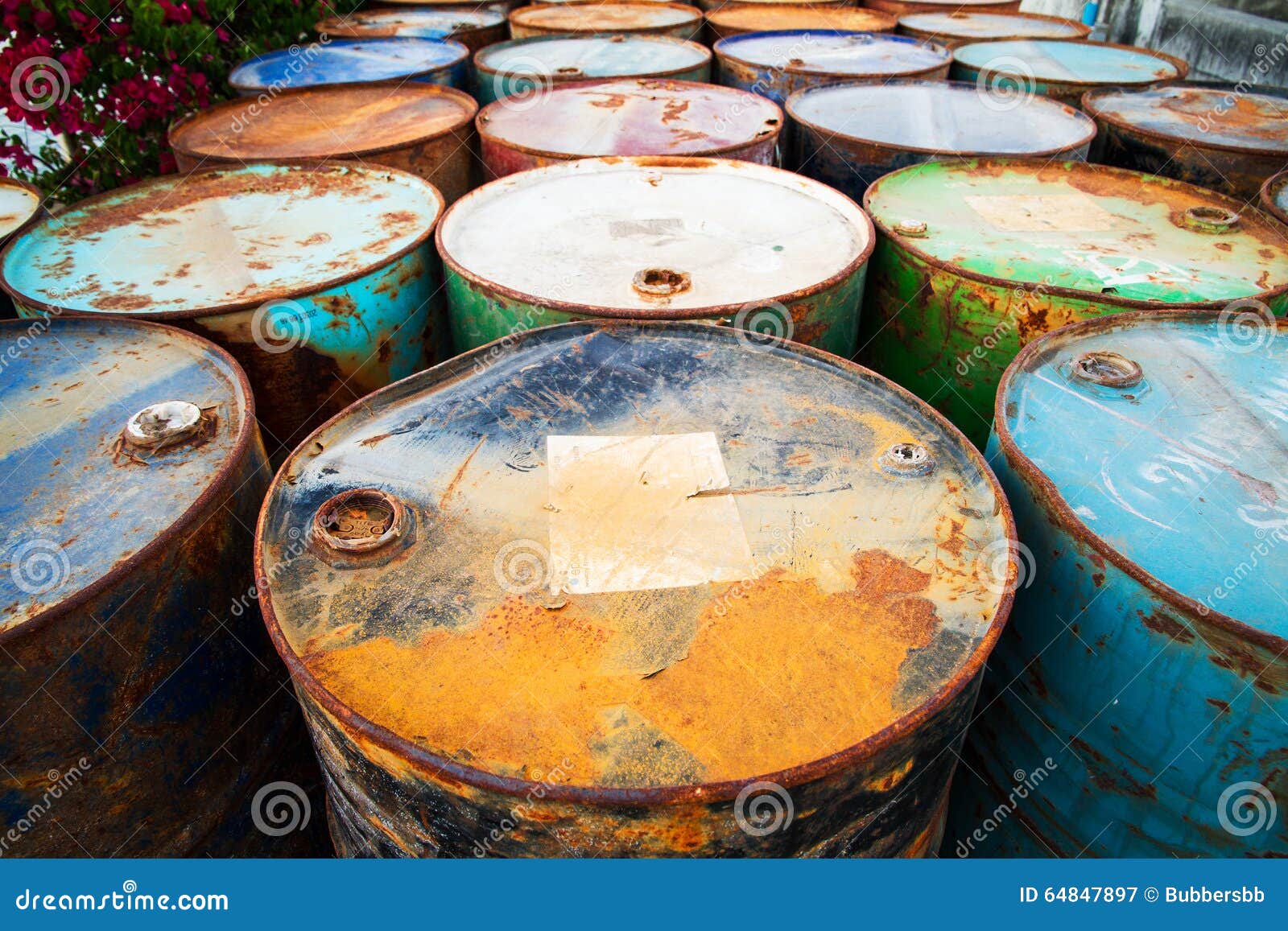 Petrol Garbage in Rusty Tank Discard Form Factory Long Time Ago Stock ...