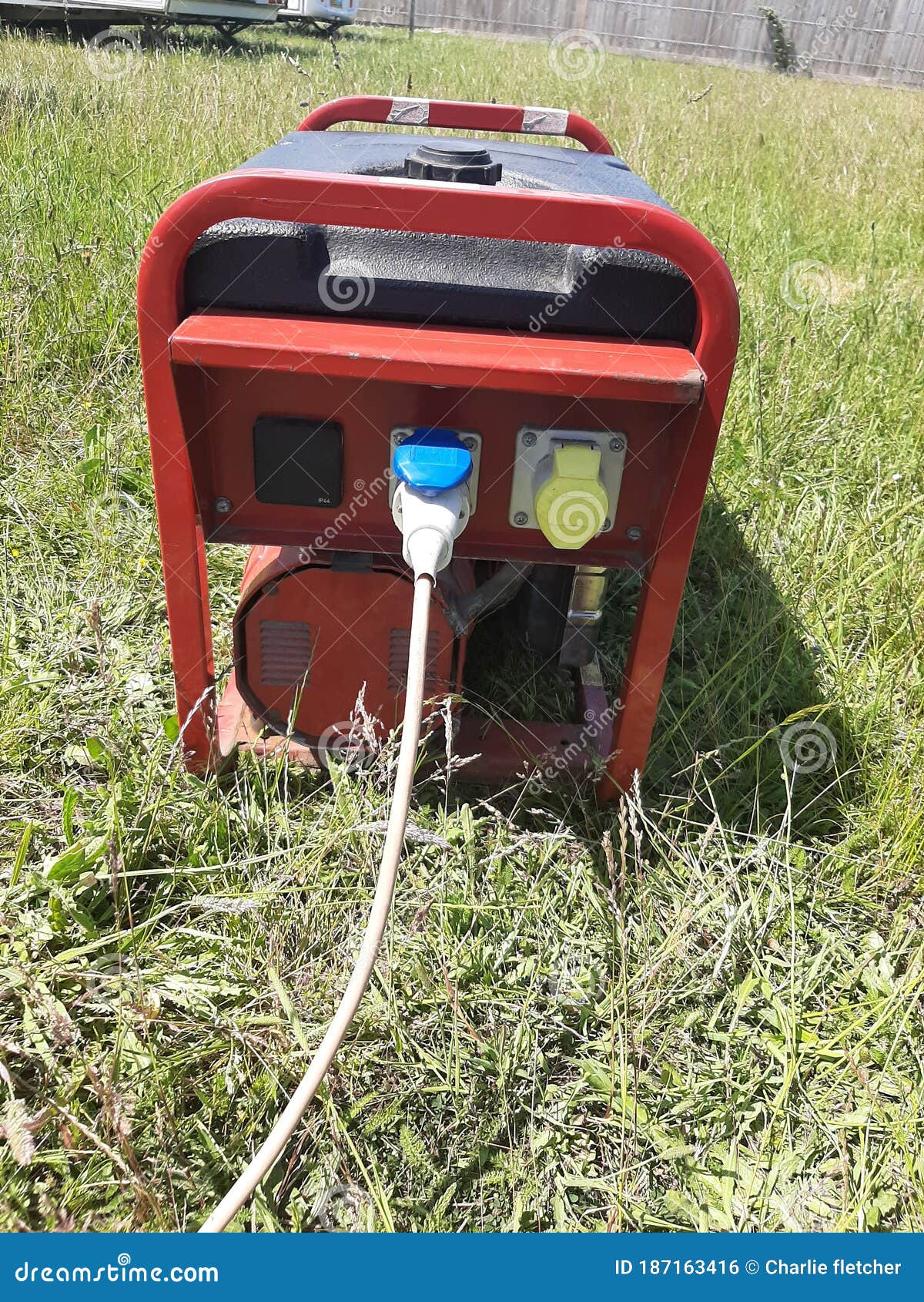 Petrol generac generator stock photo. Image of plant - 187163416