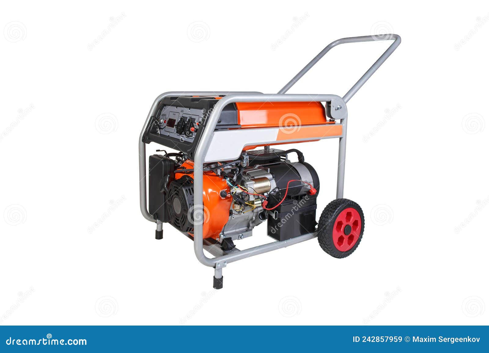 Petrol Generator on a White Background Stock Image - Image of isolation ...