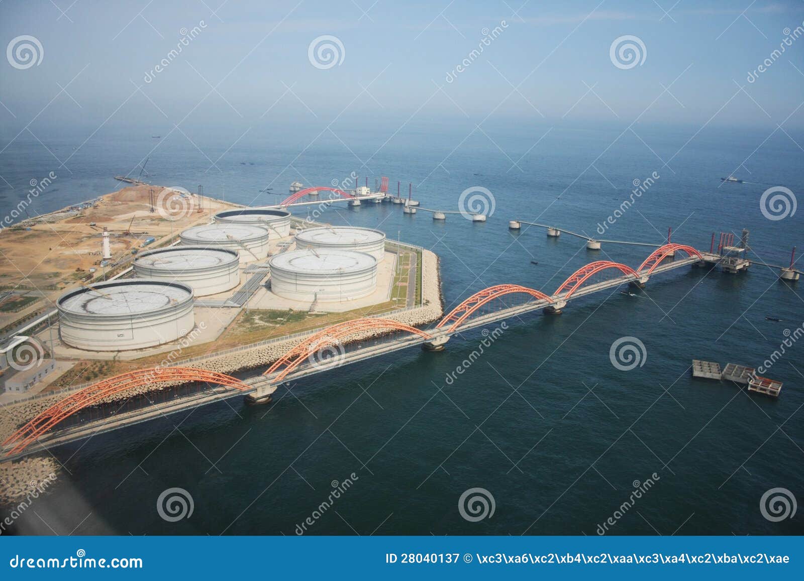 Petrol Port and Energy Storage by Sea Stock Image - Image of petroleum ...