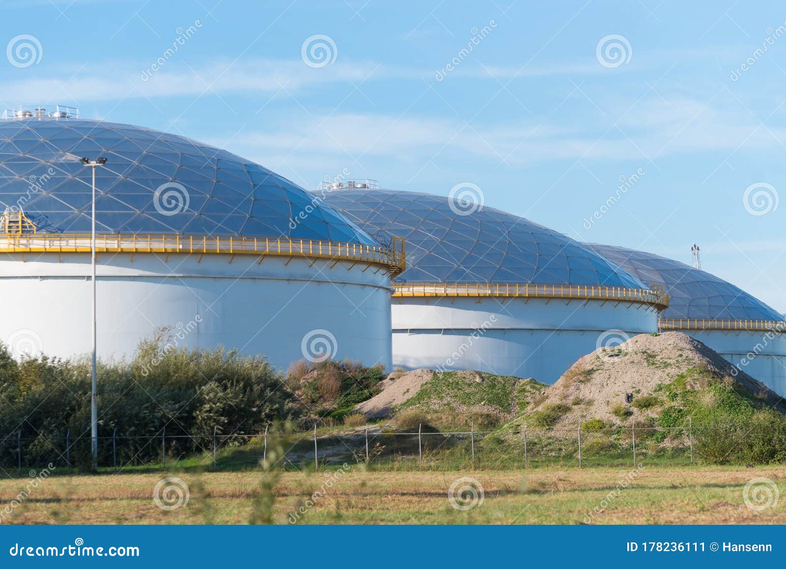 Petrol Storage Tanks in Harbor Stock Image - Image of petrol, factory ...