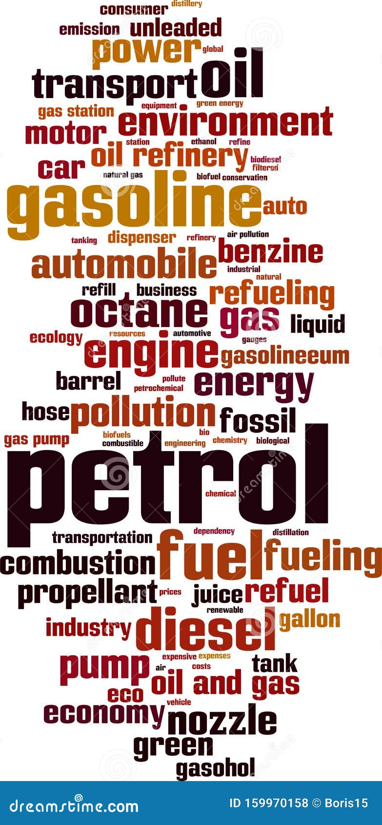 Petrol word cloud stock vector. Illustration of fuel - 159970158