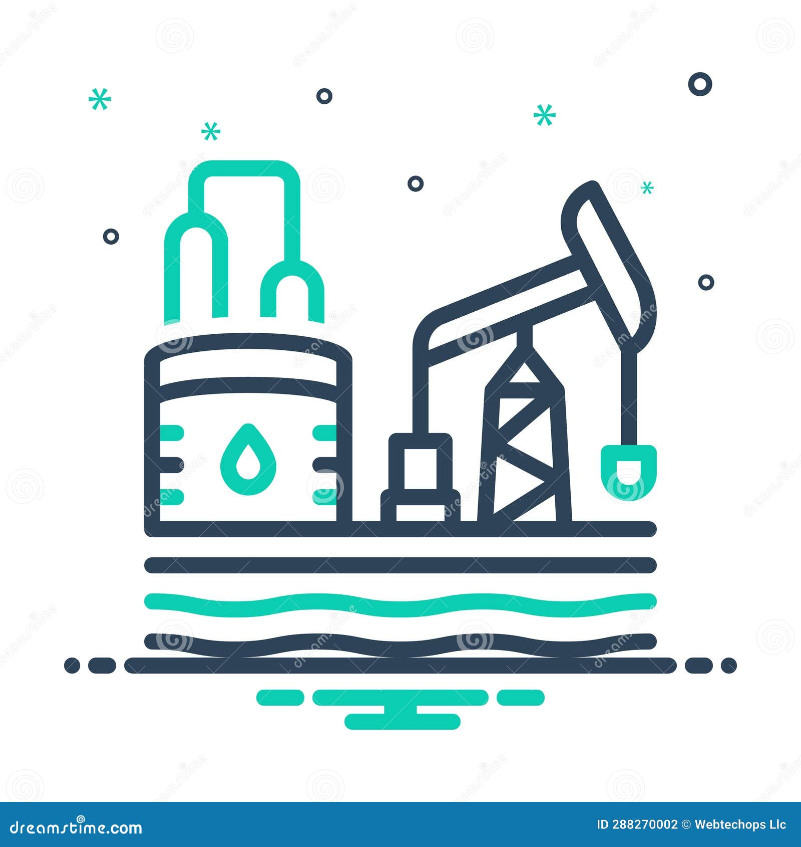 Mix Icon for Petroleum, Industry and Oil Stock Vector - Illustration of ...
