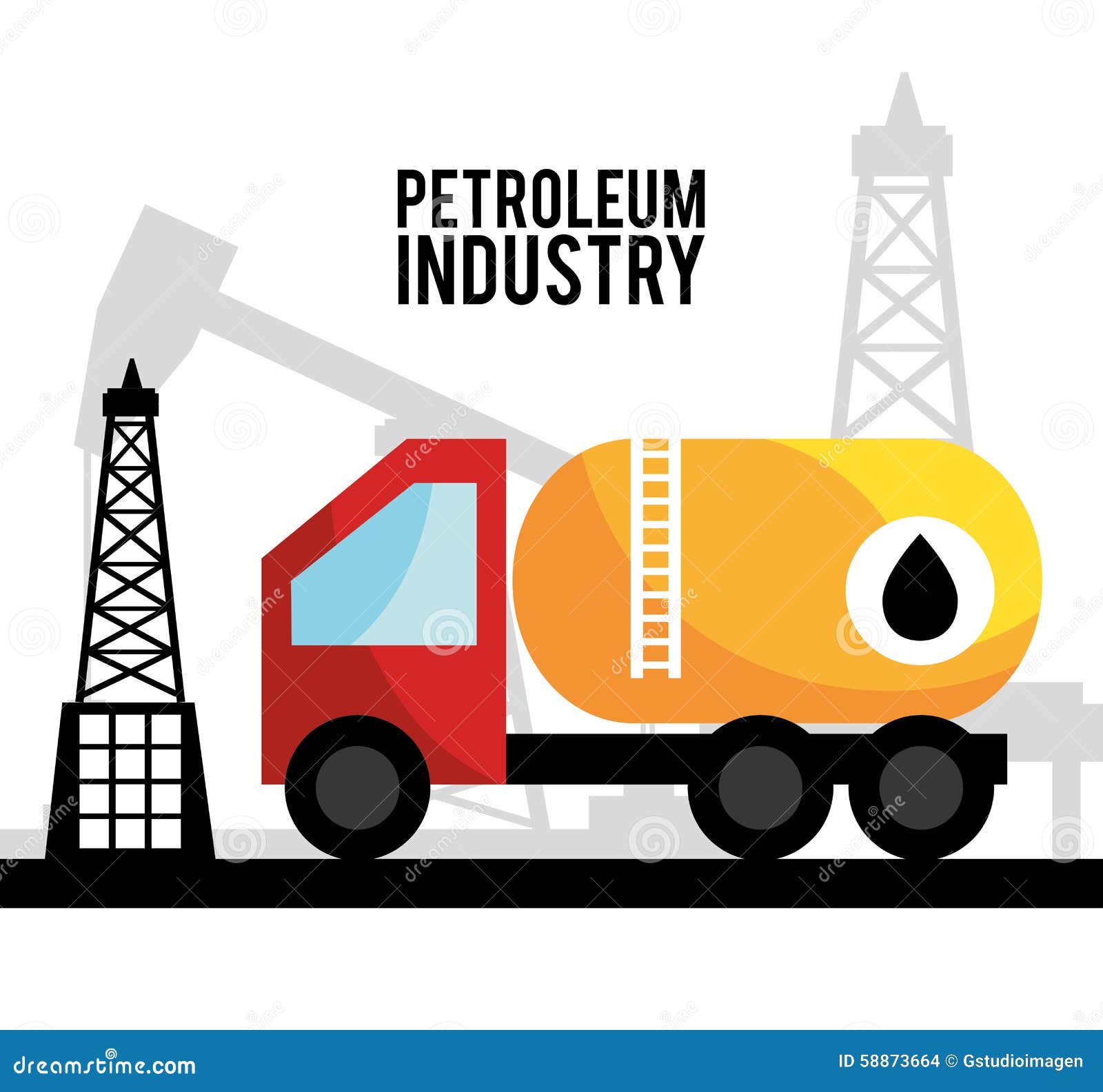 Petroleum industry design. stock vector. Illustration of environment ...