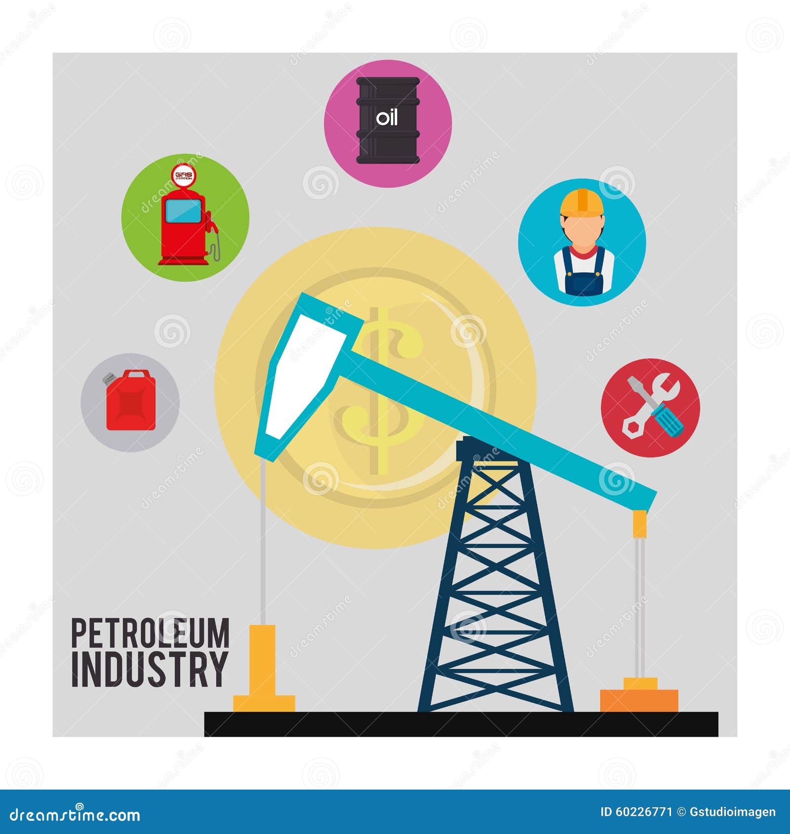 Petroleum industry stock vector. Illustration of industry - 60226771