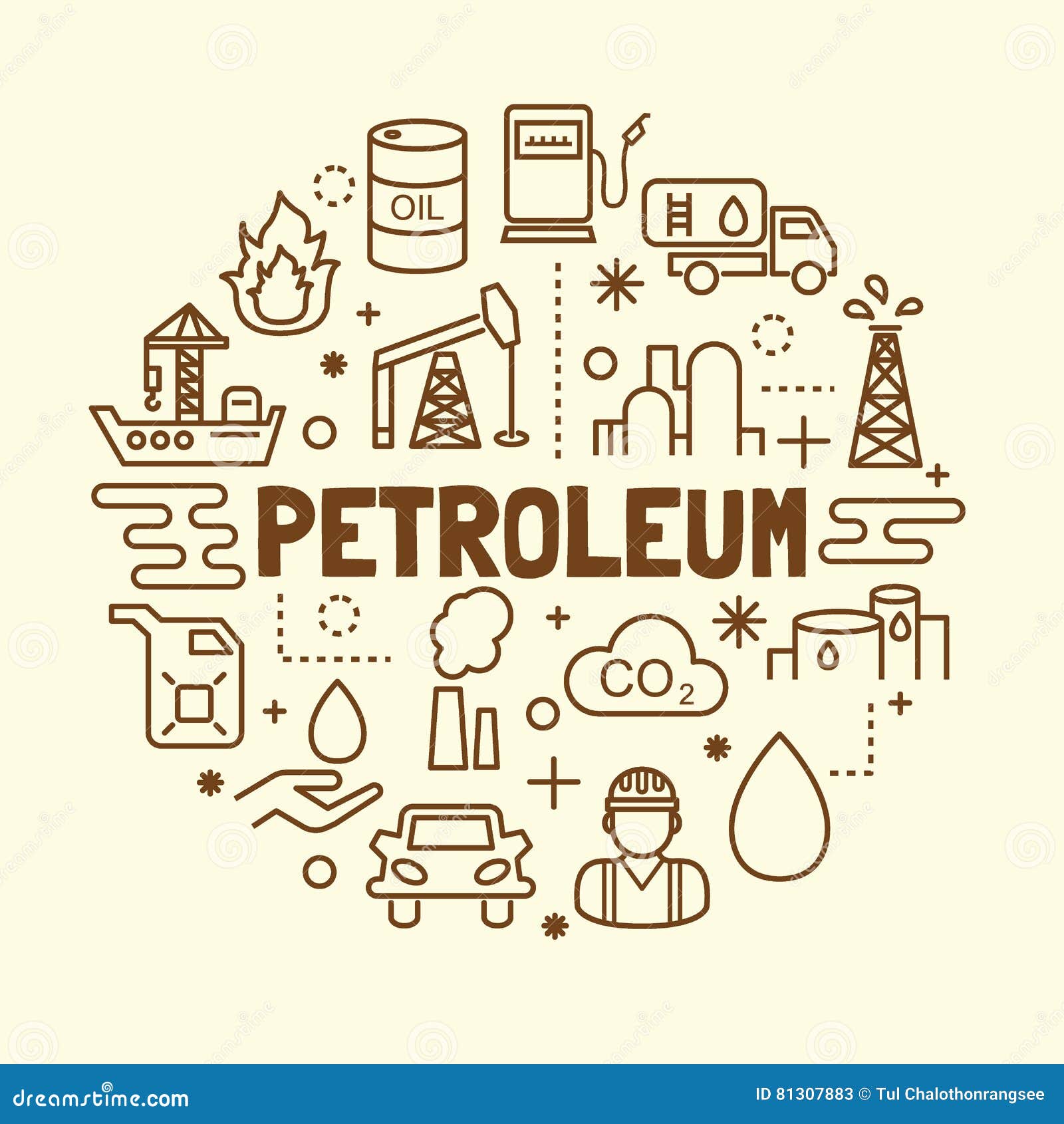 Oil And Petroleum Line Icon Set. Included Icons As Power, Fuel, Energy ...