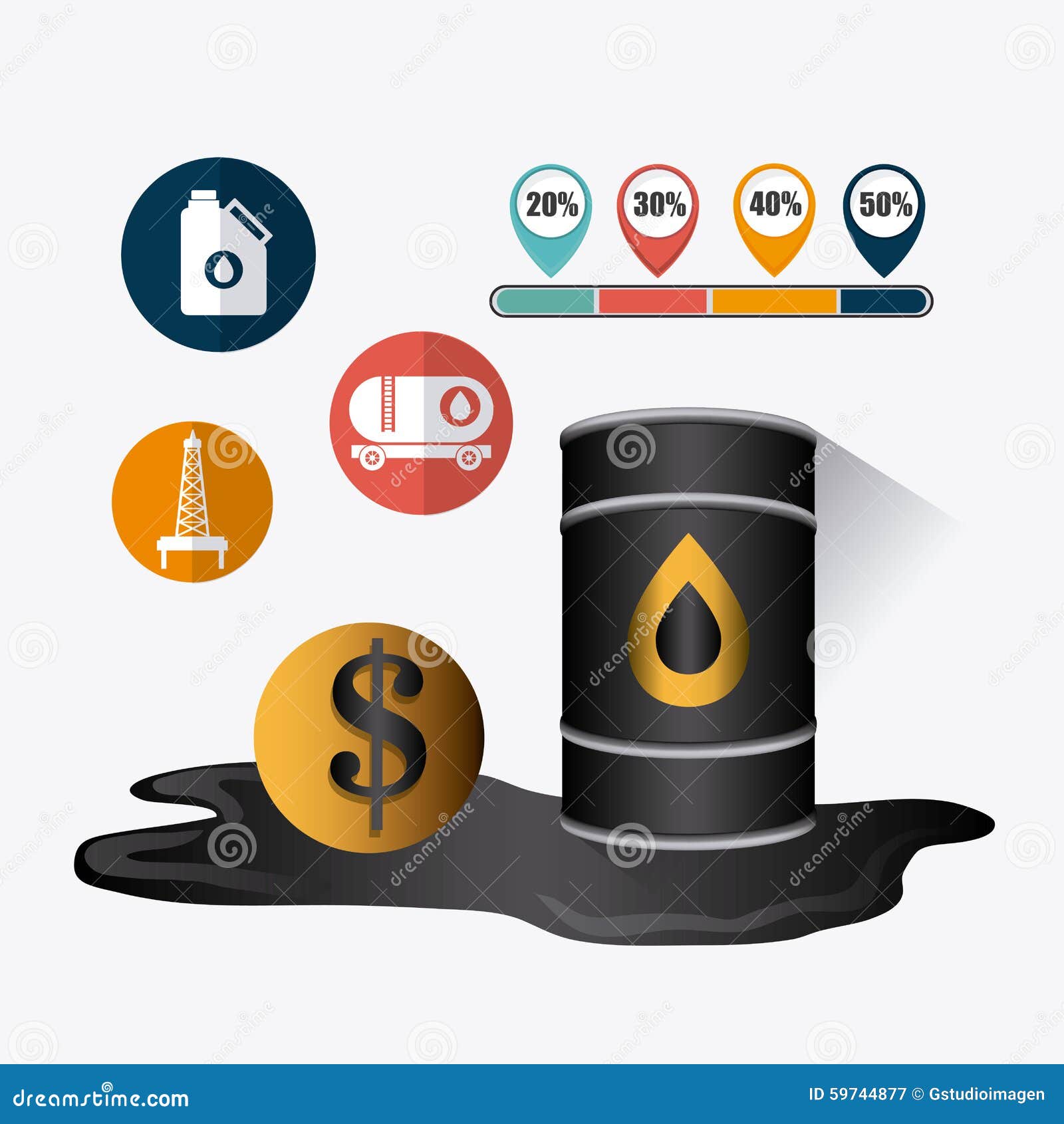 Petroleum and Oil Industry Infographic Design Stock Vector ...