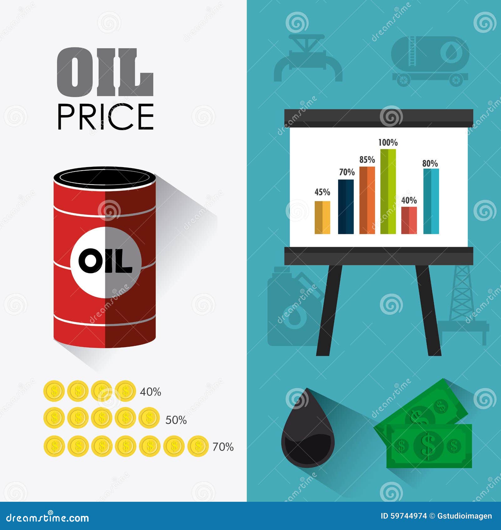 Petroleum and Oil Industry Infographic Design Stock Vector ...