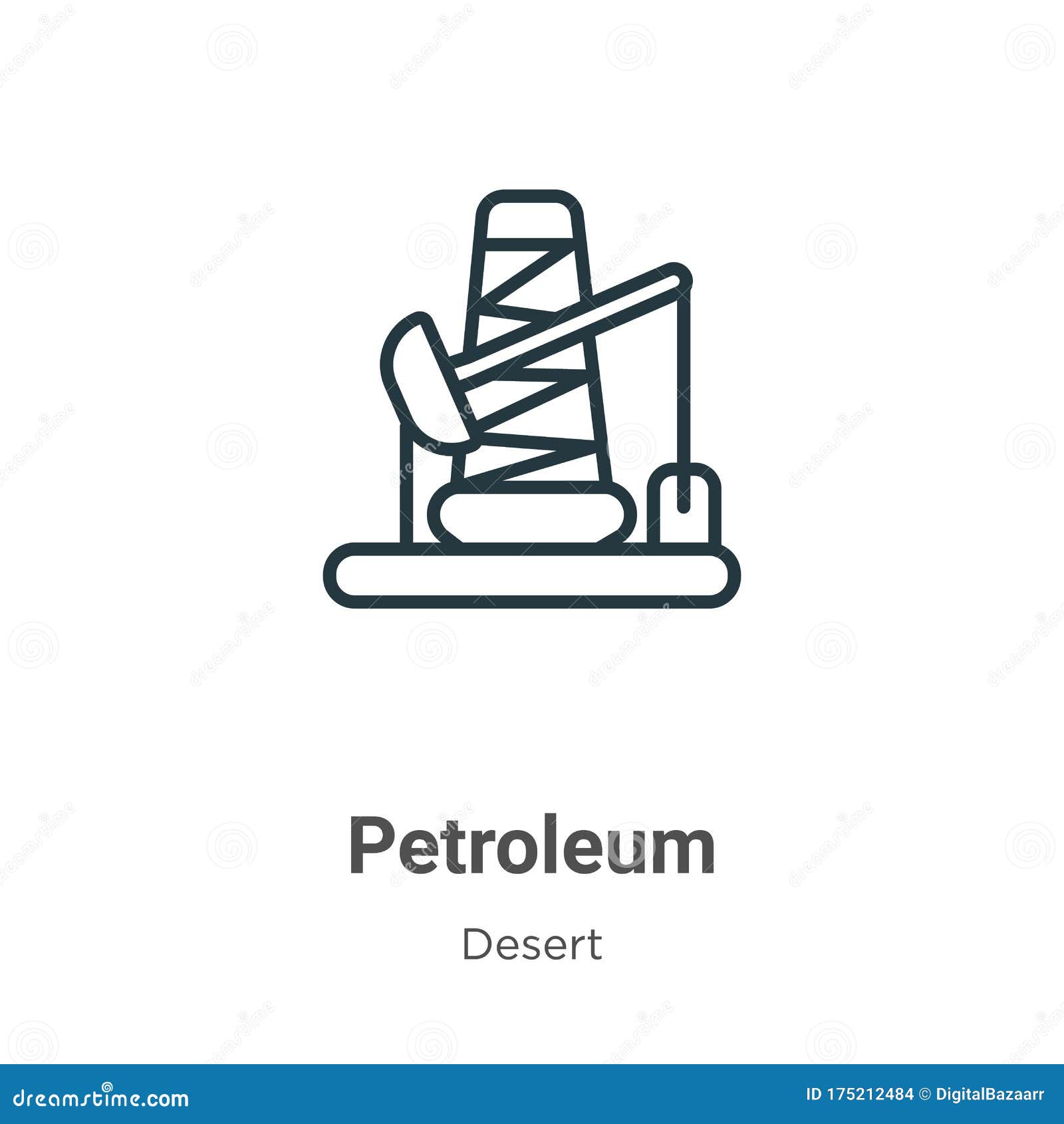 Petroleum Outline Vector Icon. Thin Line Black Petroleum Icon, Flat ...