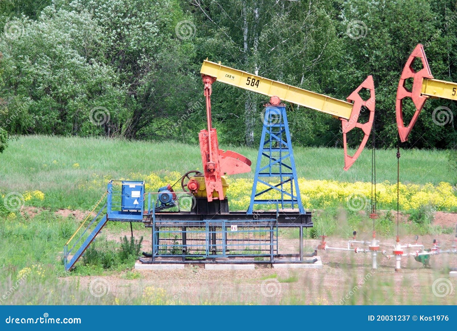 Petroleum Pumps Swing Petroleum from a Stock Image - Image of ...