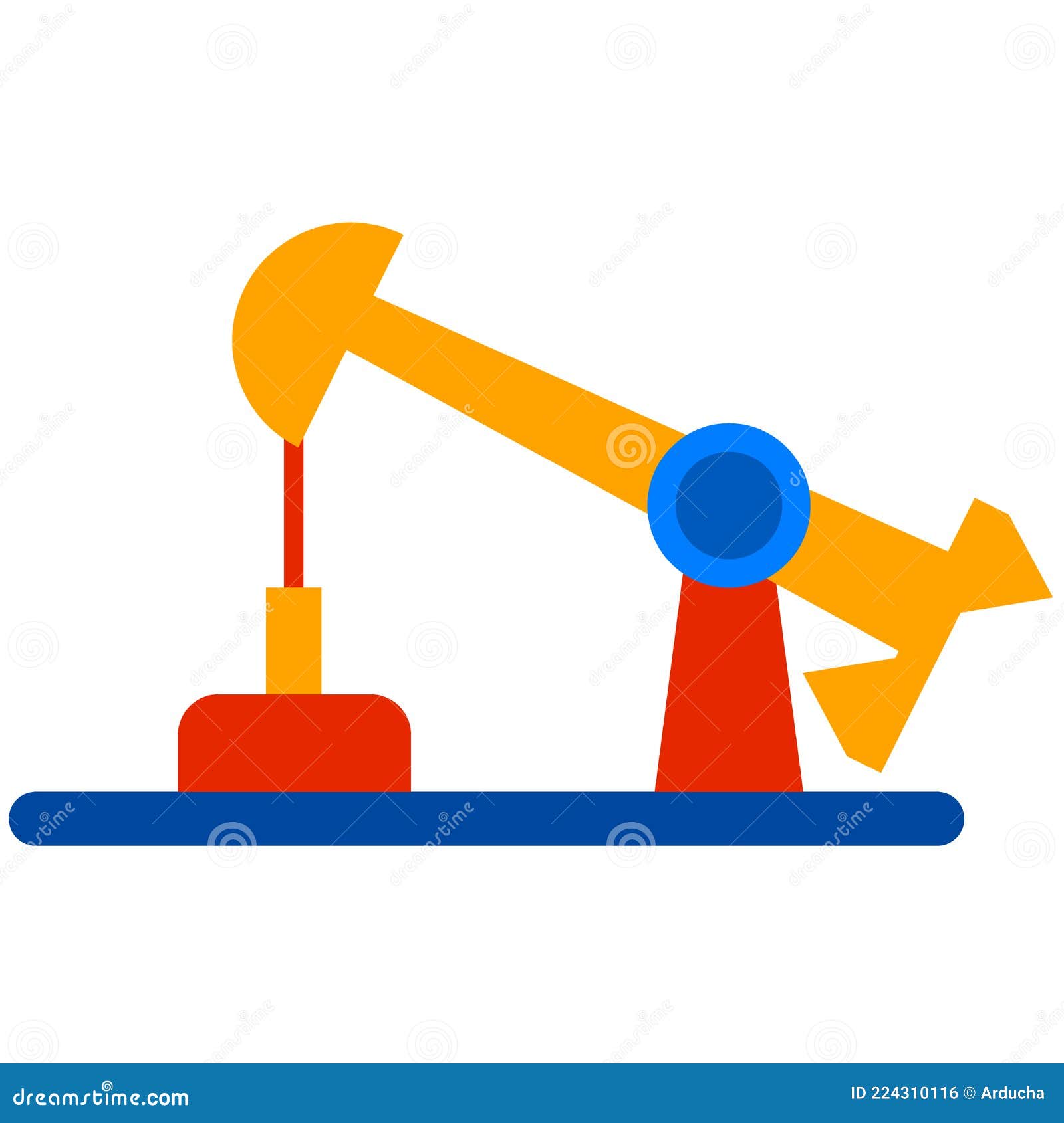 Oil Well Mining Crude Oil Resource With Rocking Movement From Earth ...