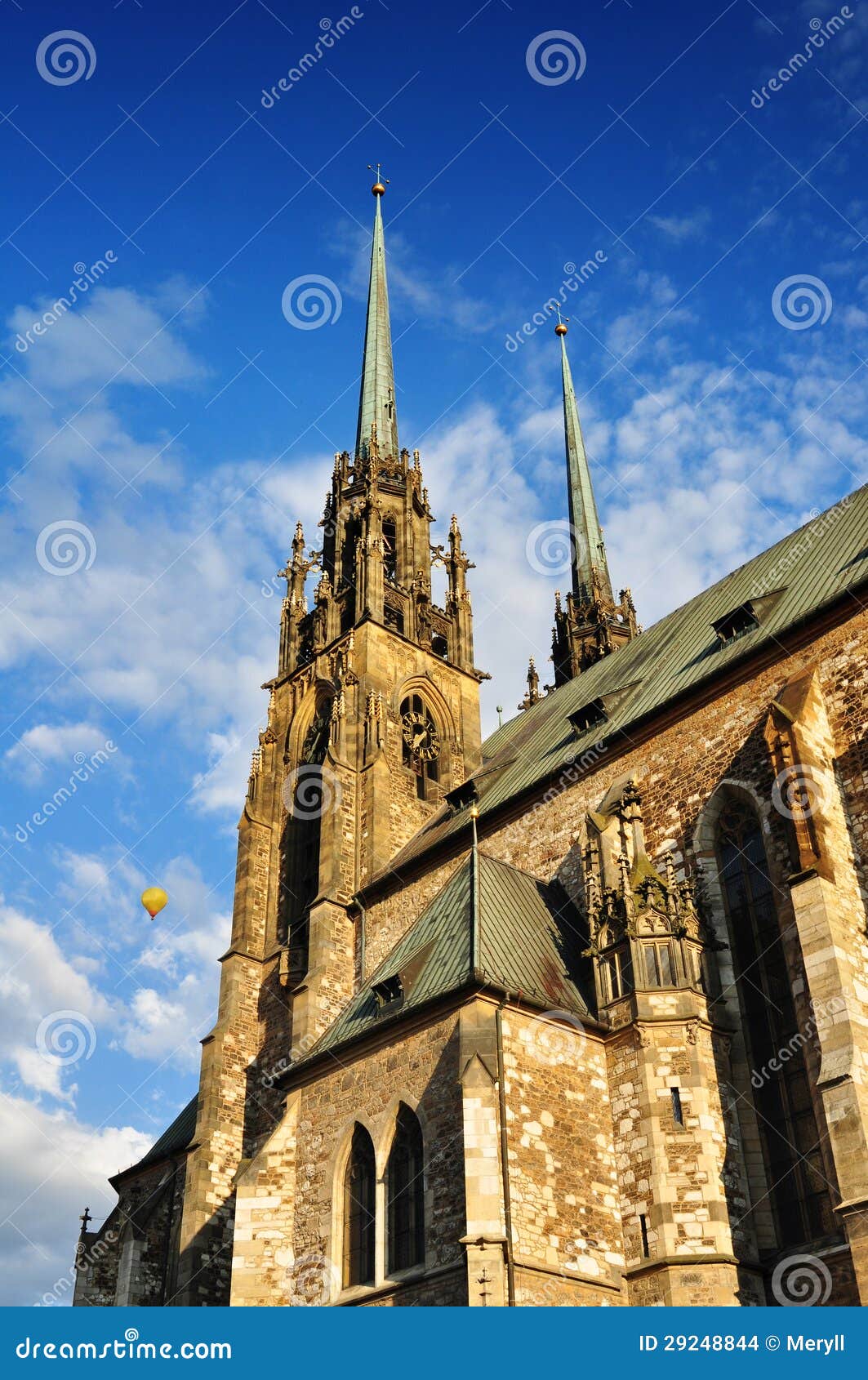 Petrov church brno stock photo. Image of europe, roof - 29248844