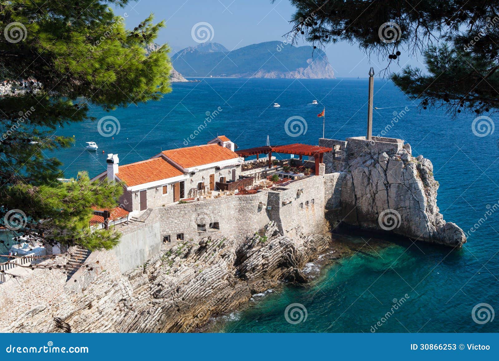 Petrovac, Montenegro stock image. Image of travel, emerald - 30866253