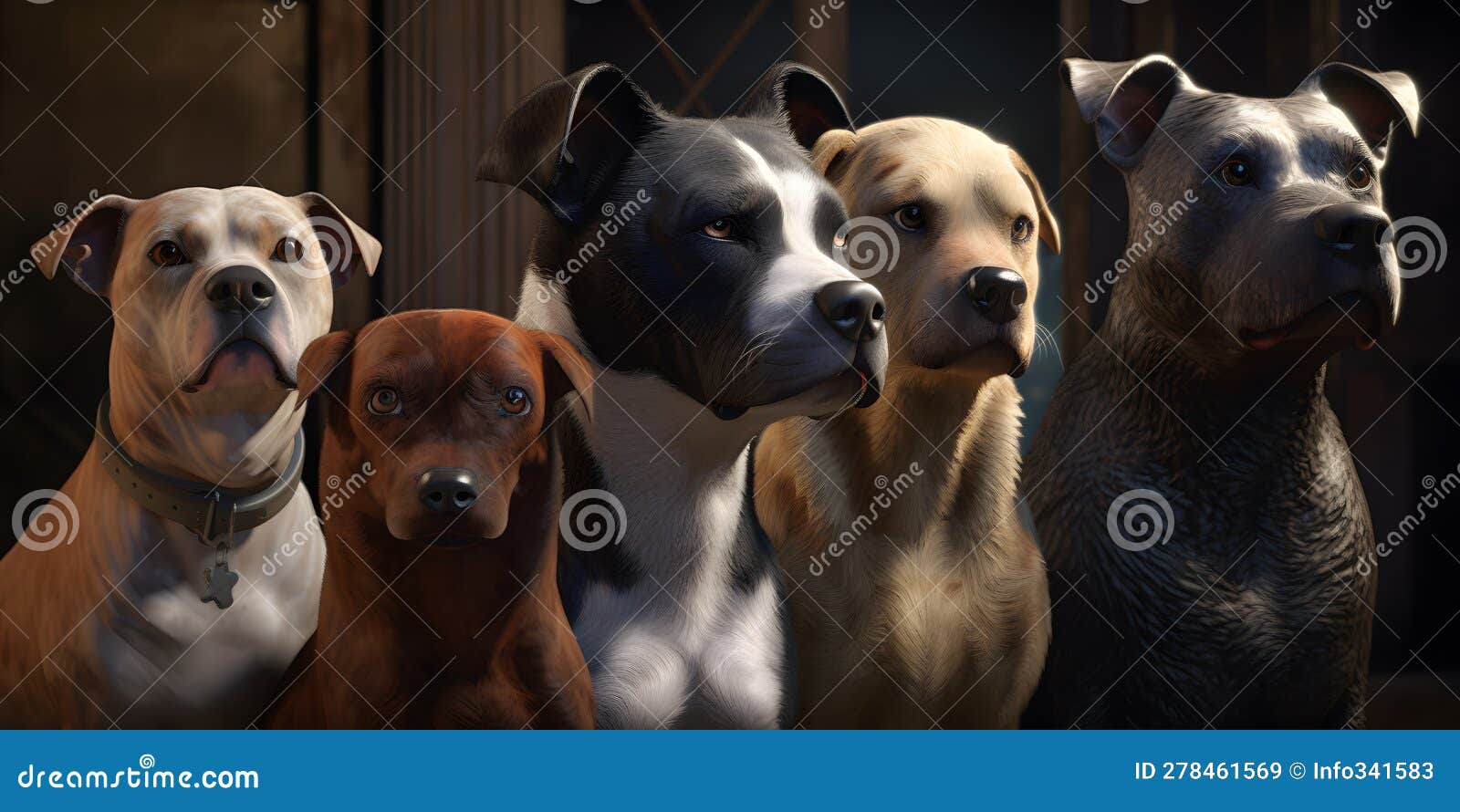 Pets Animals Adoption Cinematic Hyper-realistic Textures Two Generative ...